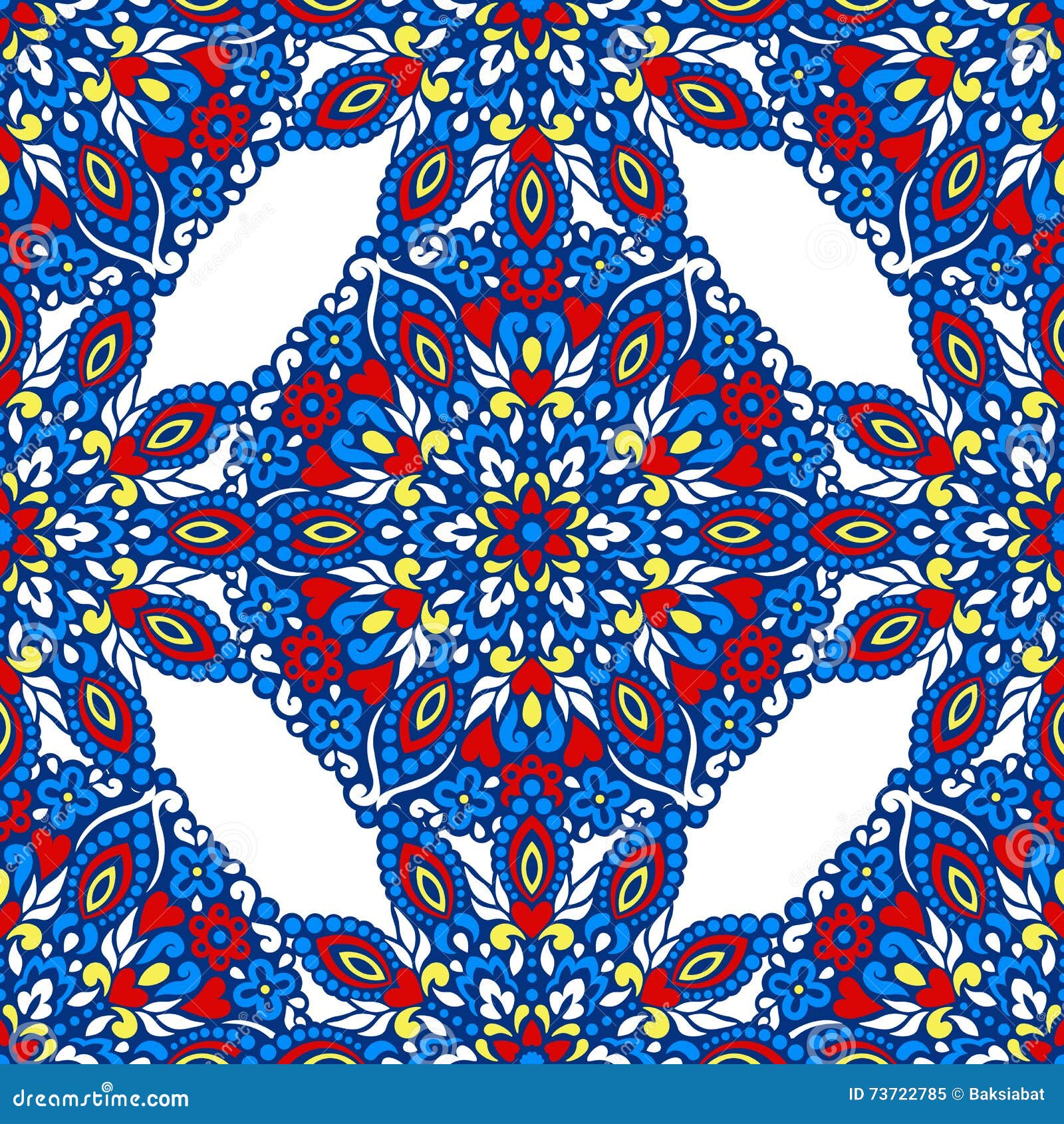 Seamless Background with Abstract Ethnic Pattern. Stock Vector ...