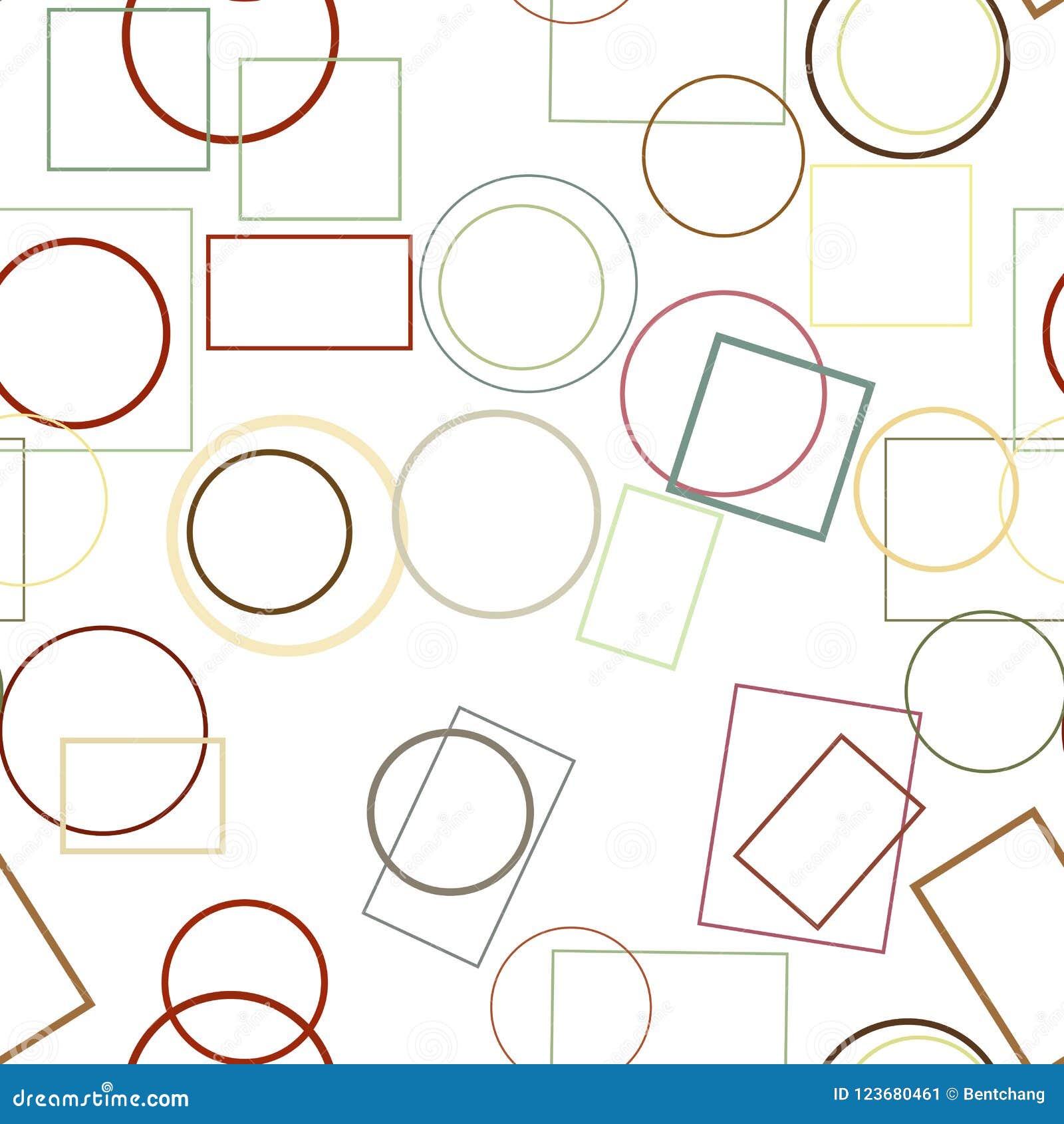 Seamless Background Abstract Geometric Ellipse & Square Box Pattern for ...