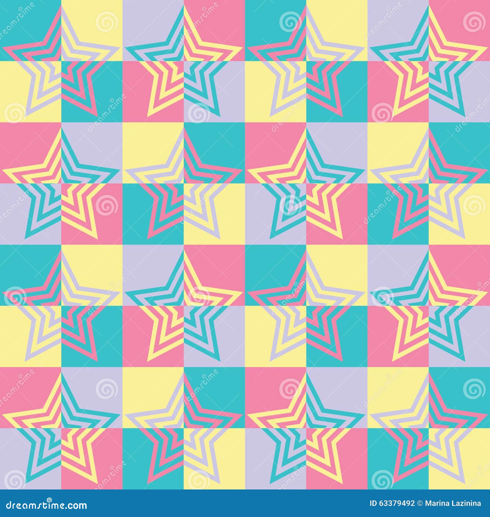 Seamless Background with Abstract Geometric Shapes Stock Illustration ...