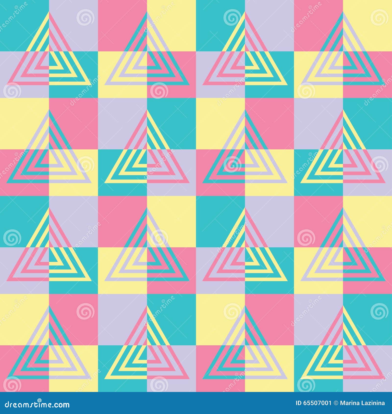 Seamless Background with Abstract Geometric Shapes Stock Illustration ...