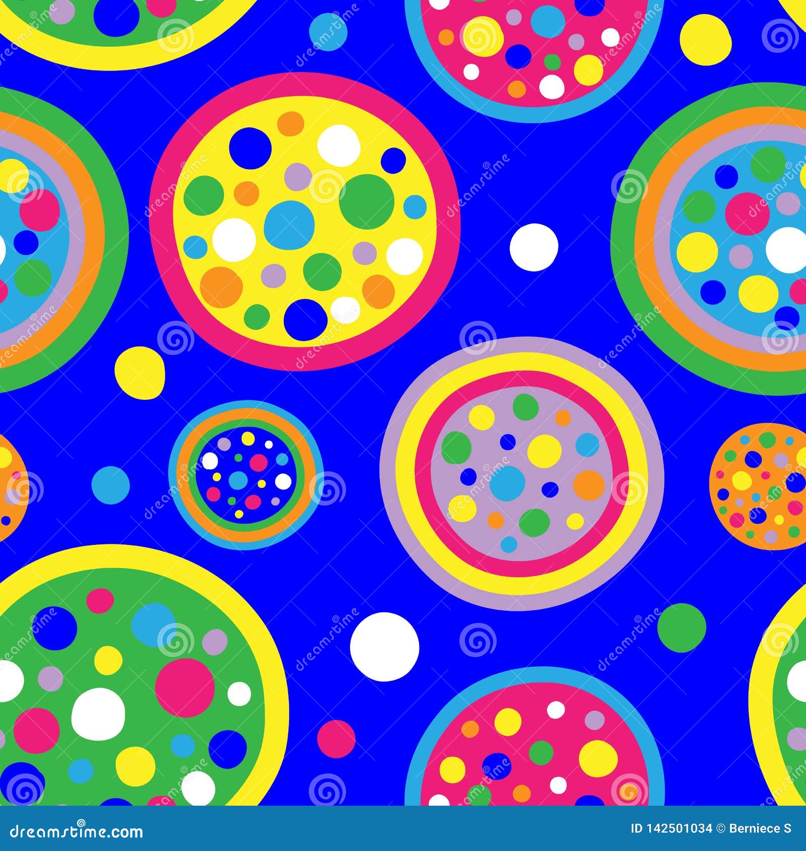 Seamless Background with Abstract Pattern. Small Circles Inside Big ...