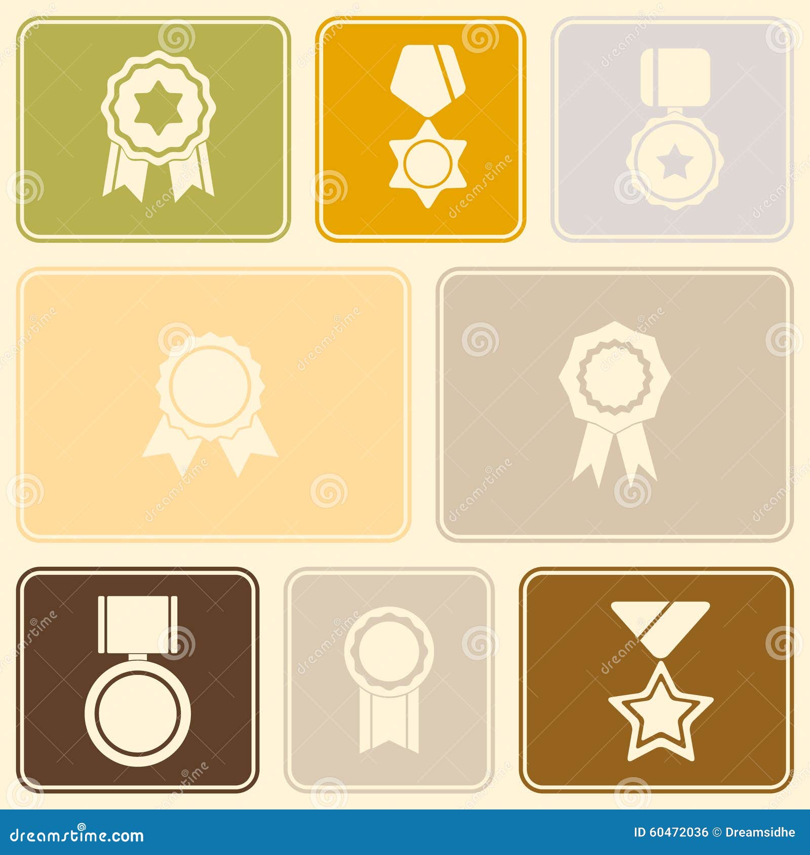 Awards Symbols And Trophy Silhouette Icons Set Isolated Vector ...