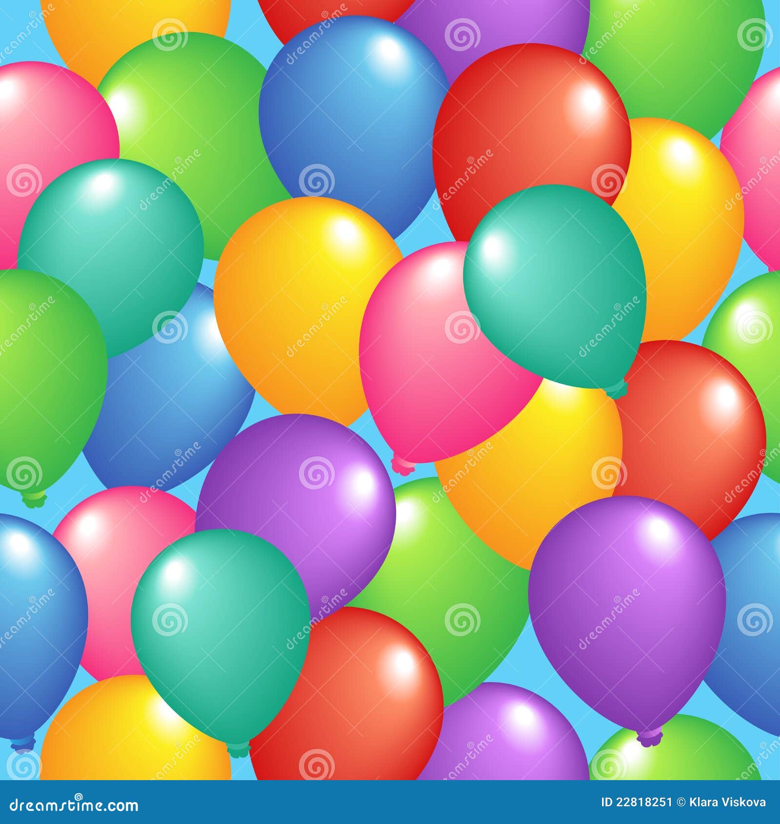 Seamless Background with Balloons 1 Stock Vector - Illustration of ...