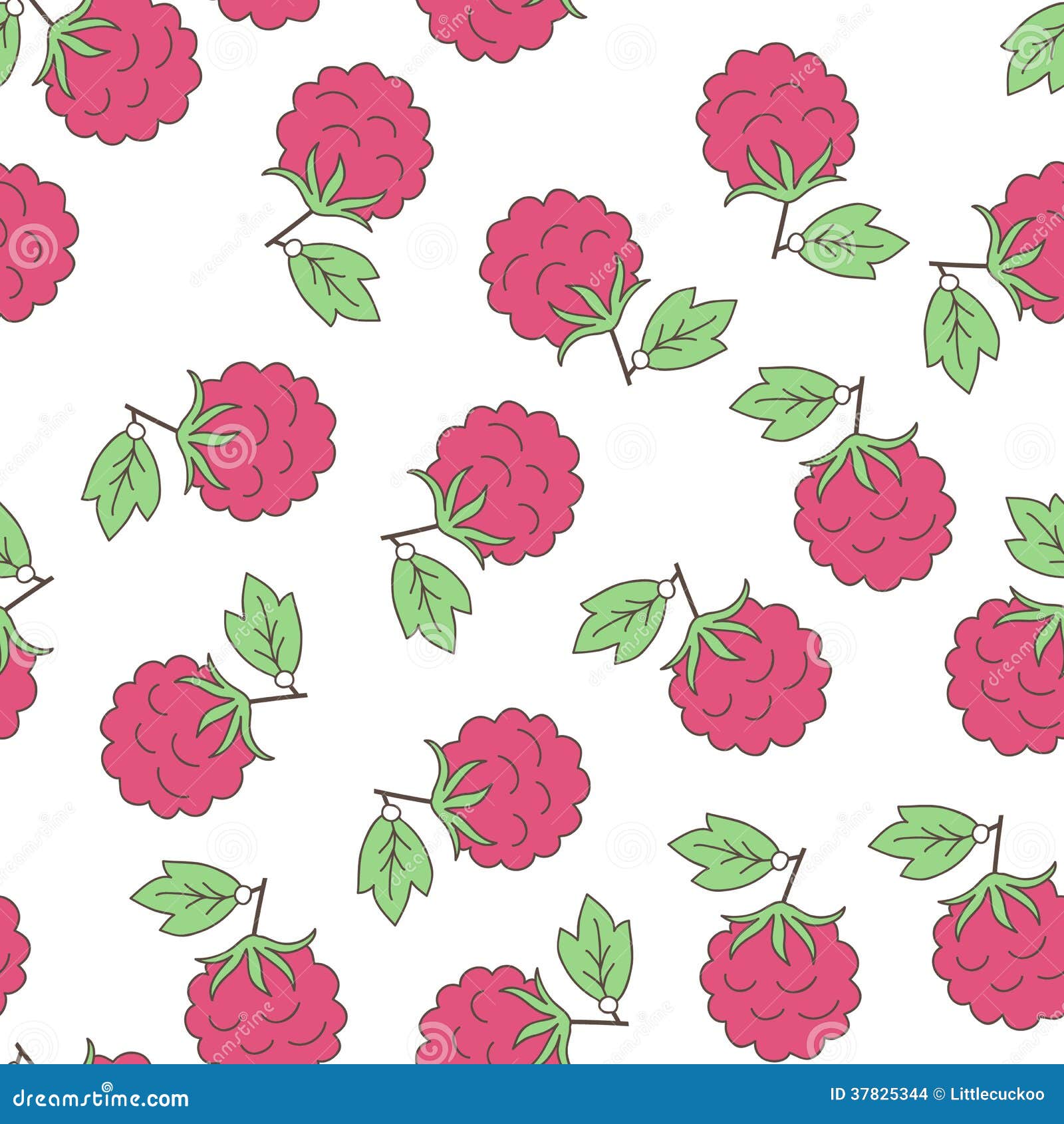 Seamless Background with Berries Raspberry Stock Vector - Illustration ...