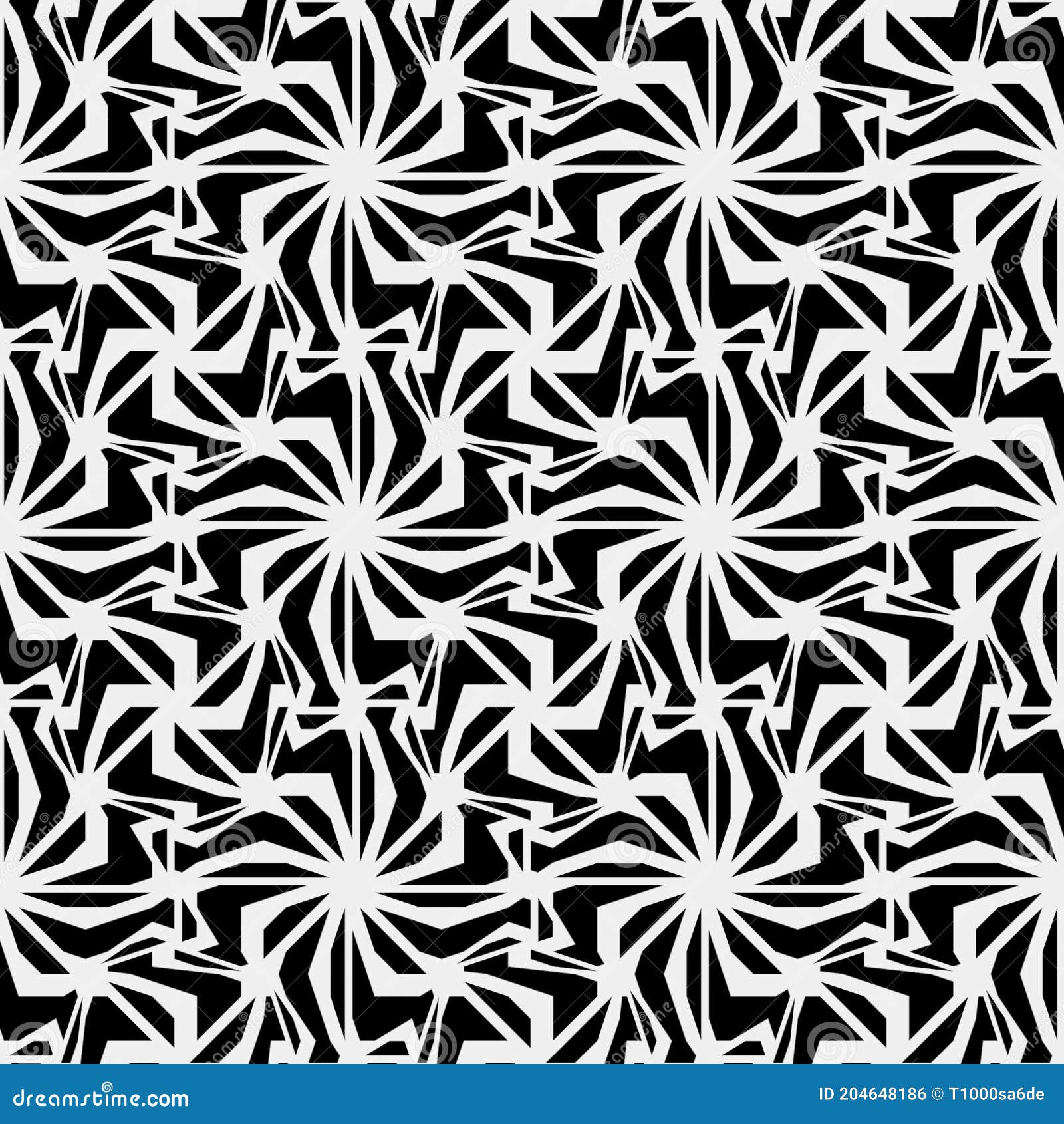 Seamless Background of Black and White Repeating Patterns. Stock Photo ...