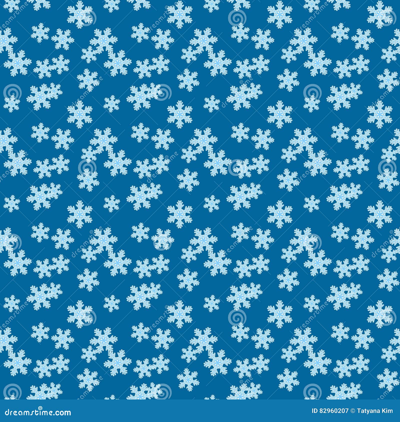 Seamless Background of Blue Snowflakes on a Turquoise Background Stock ...