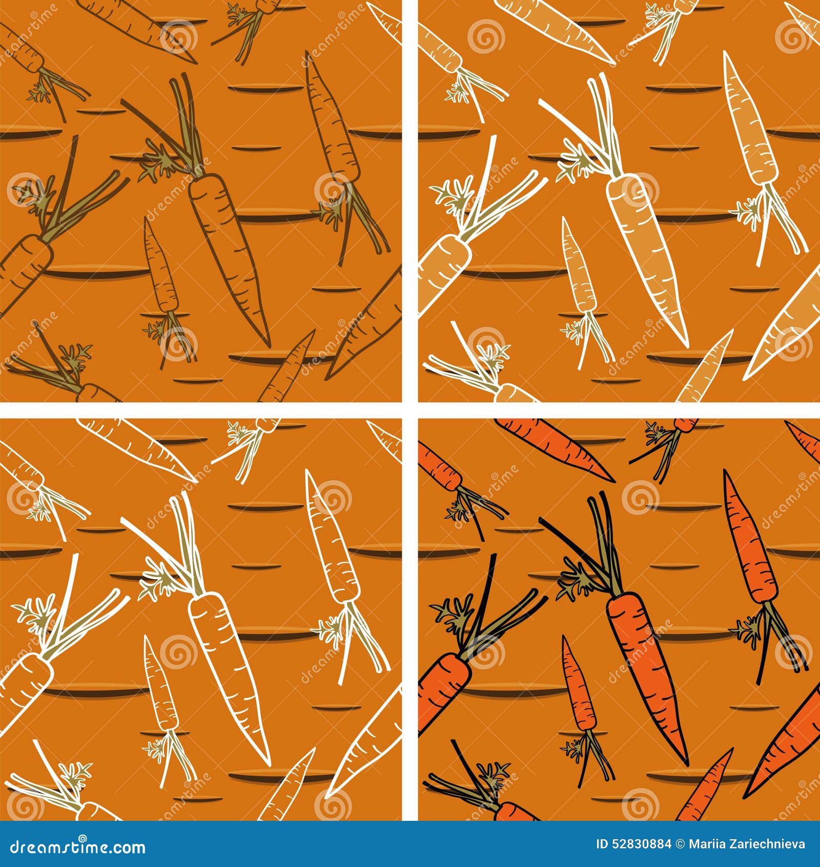 Seamless Background with Bright Carrot Pattern Stock Vector ...