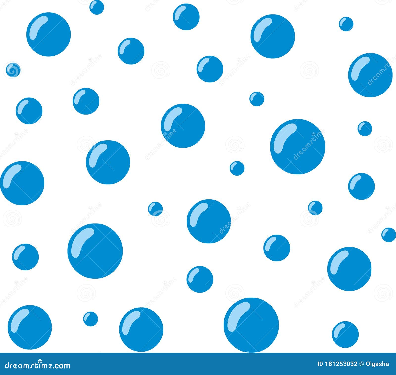 Seamless Background with Bubbles Stock Vector - Illustration of drops ...
