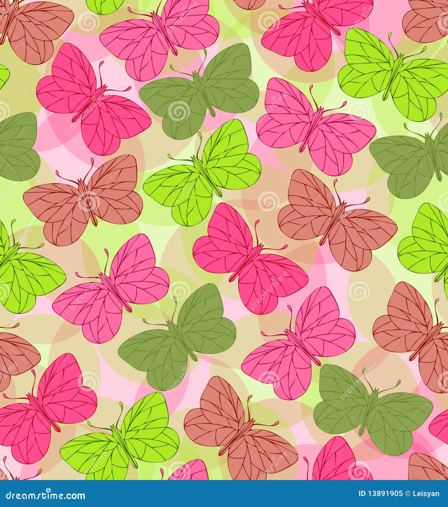 Seamless Background with Butterflies Stock Vector - Illustration of ...