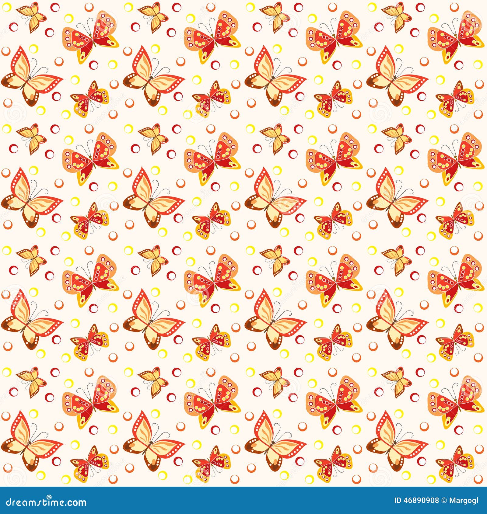 Seamless Background with Butterfly. Stock Vector - Illustration of ...