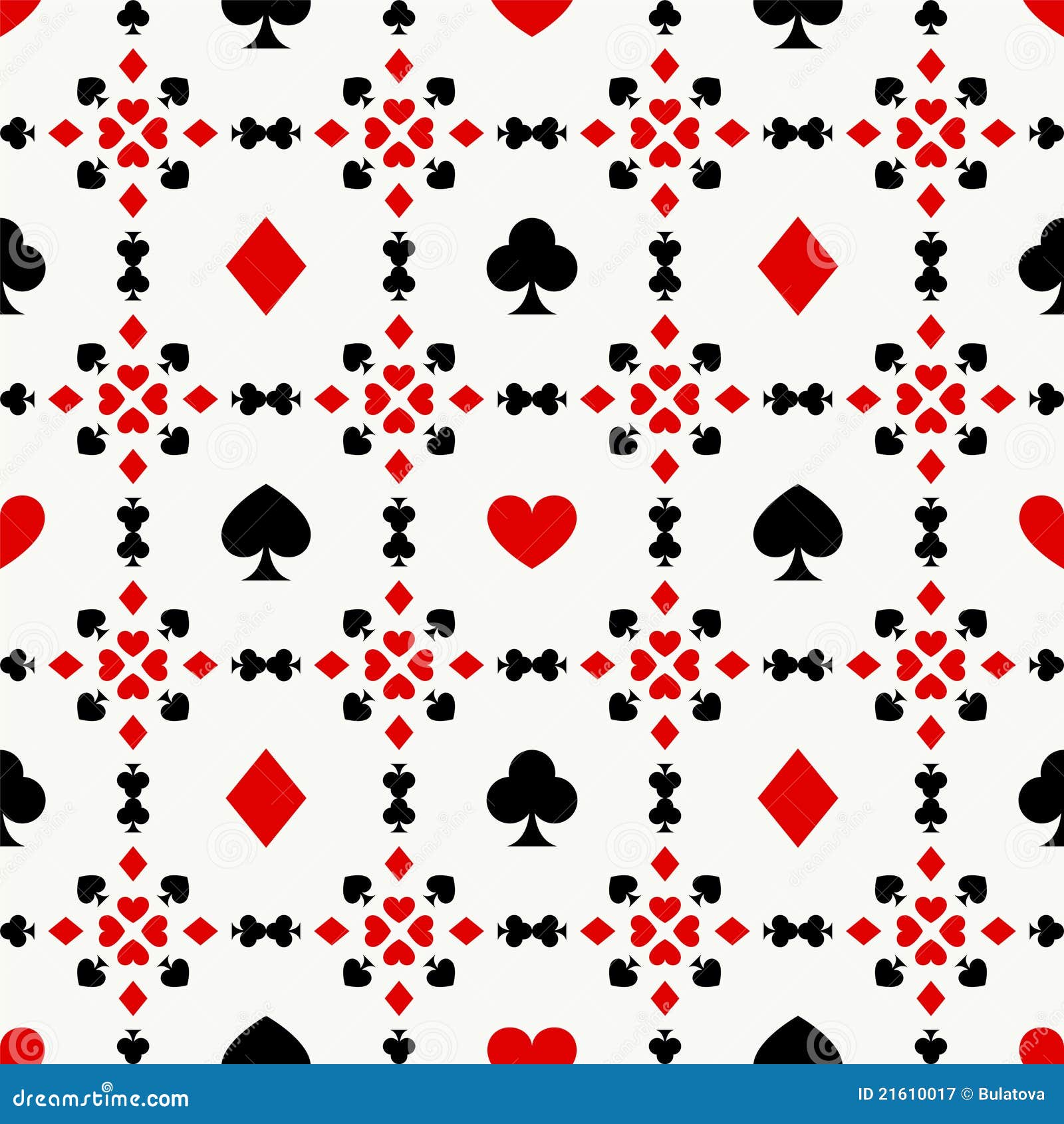 Seamless Background with Card Suits Stock Vector - Illustration of ...