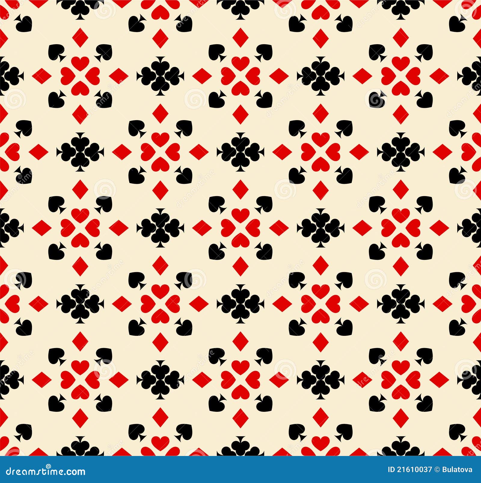 Seamless Background with Card Suits Stock Vector - Illustration of ...