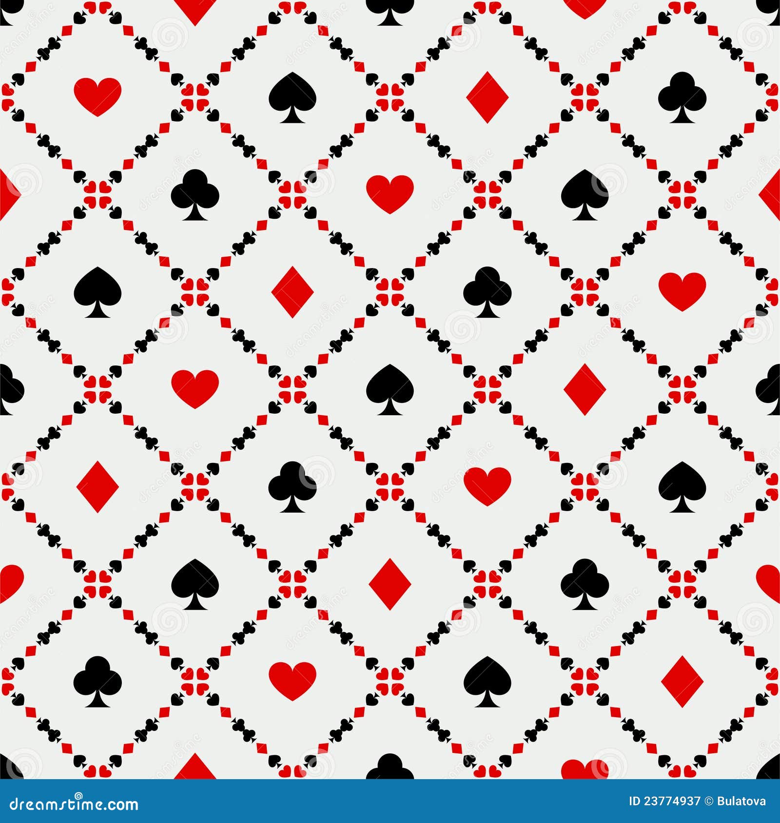 Seamless Background with Card Suits Stock Vector - Illustration of card ...