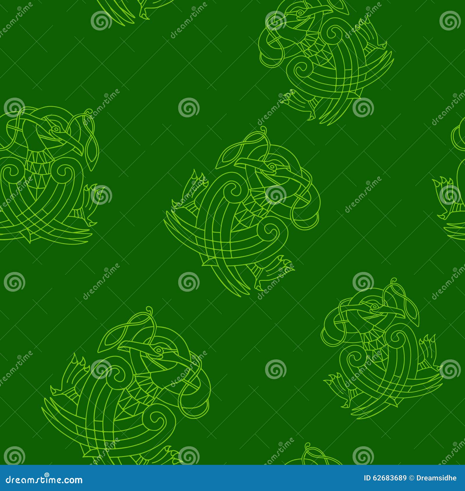 Seamless Background with Celtic Art and Ethnic Ornaments Stock Vector ...