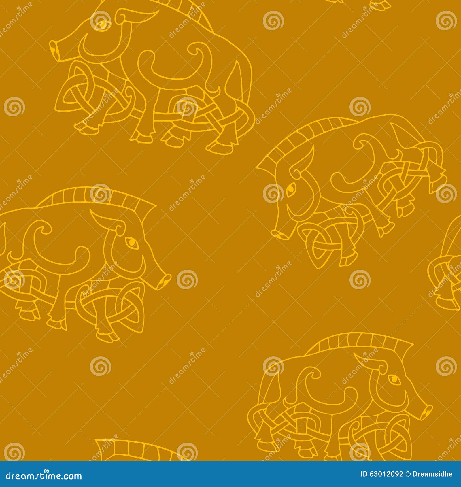Seamless Background with Celtic Art and Ethnic Ornaments Stock Vector ...