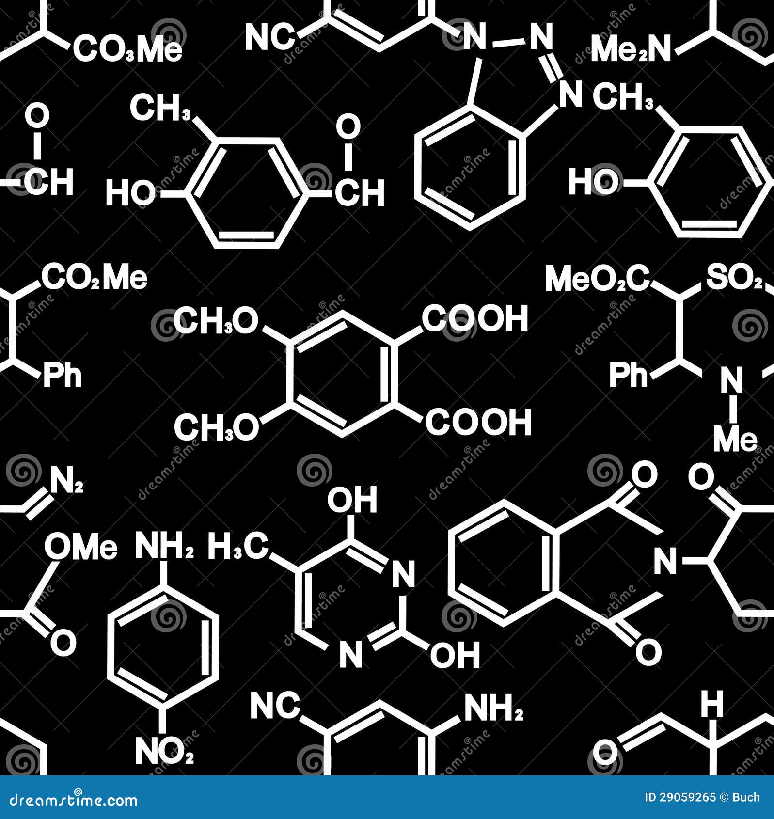 Seamless Background with Chemistry Stock Vector - Illustration of ...