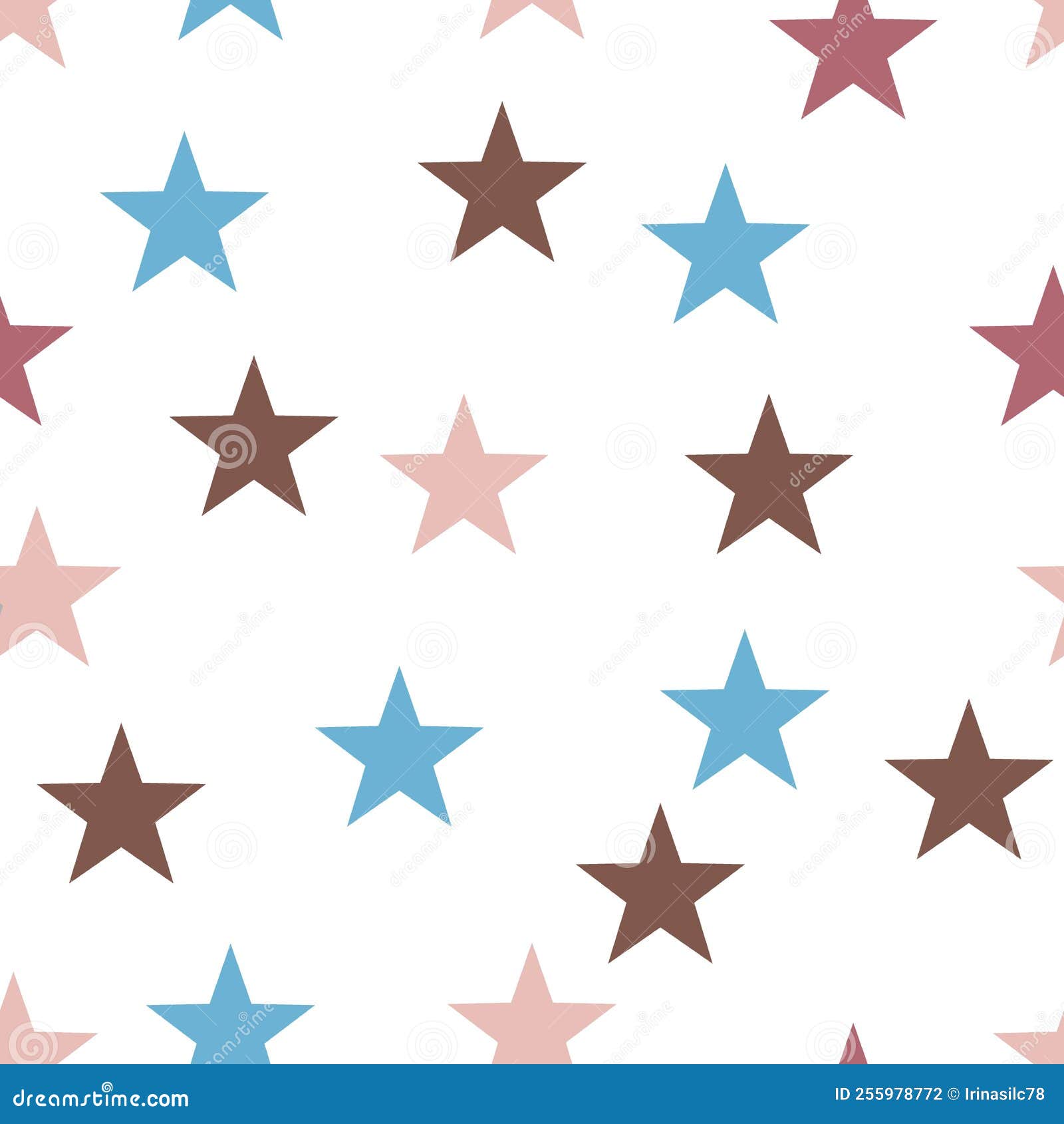 Seamless Background in a Childish Style with Stars Stock Vector ...