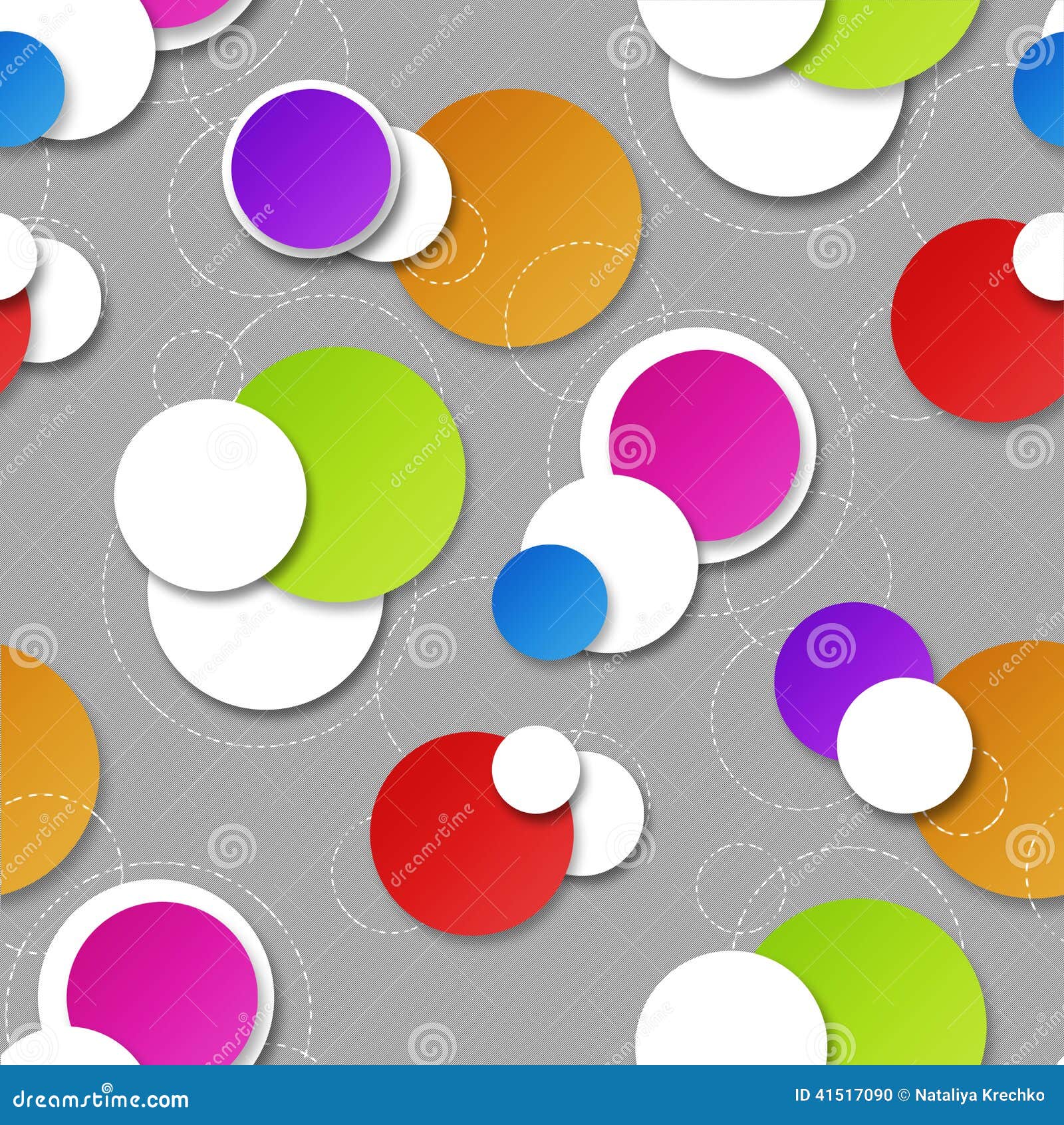 Seamless Background with Circular Patterns Stock Illustration ...