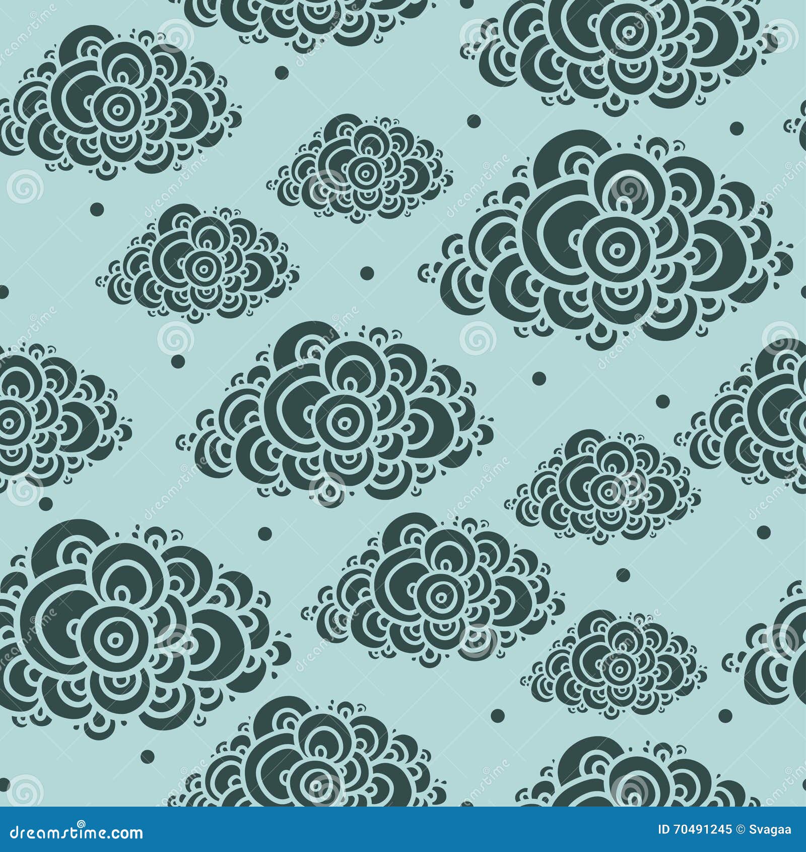 Seamless Background with Clouds. Stock Vector - Illustration of cloudy ...