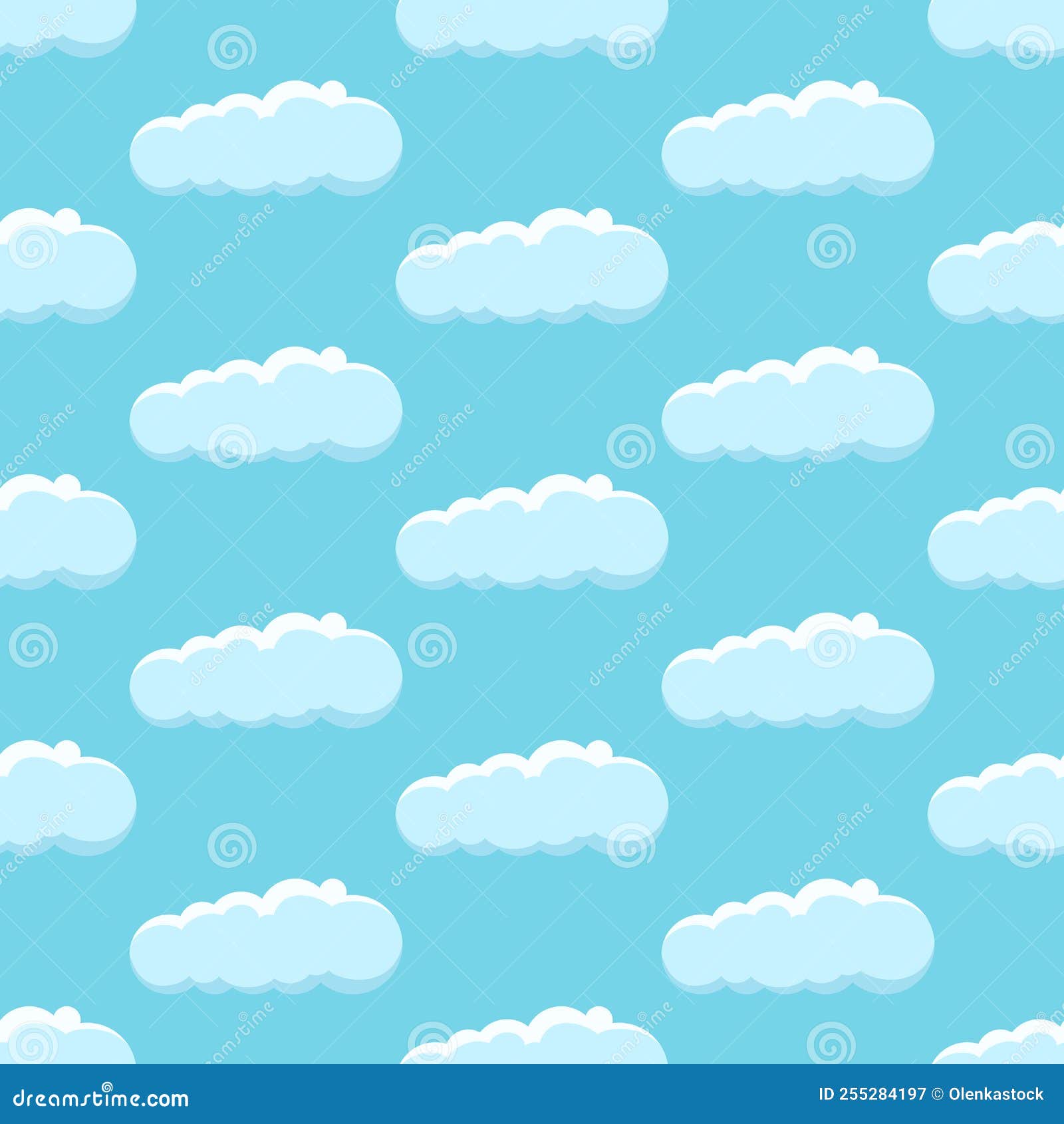 Seamless Background with Clouds Stock Vector - Illustration of fashion ...