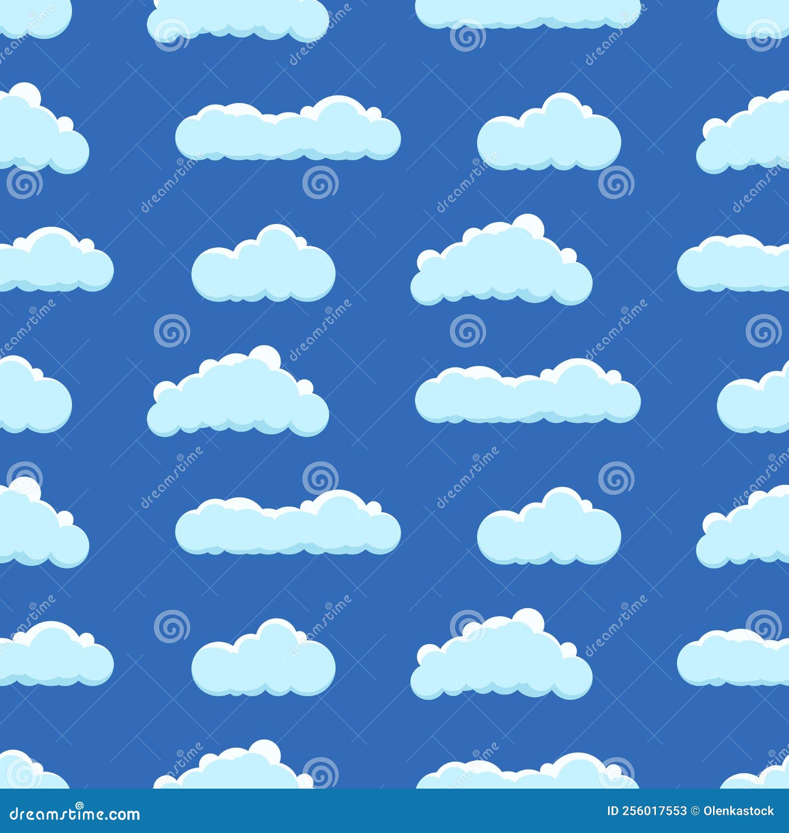 Seamless Background with Clouds Stock Vector - Illustration of graphic ...