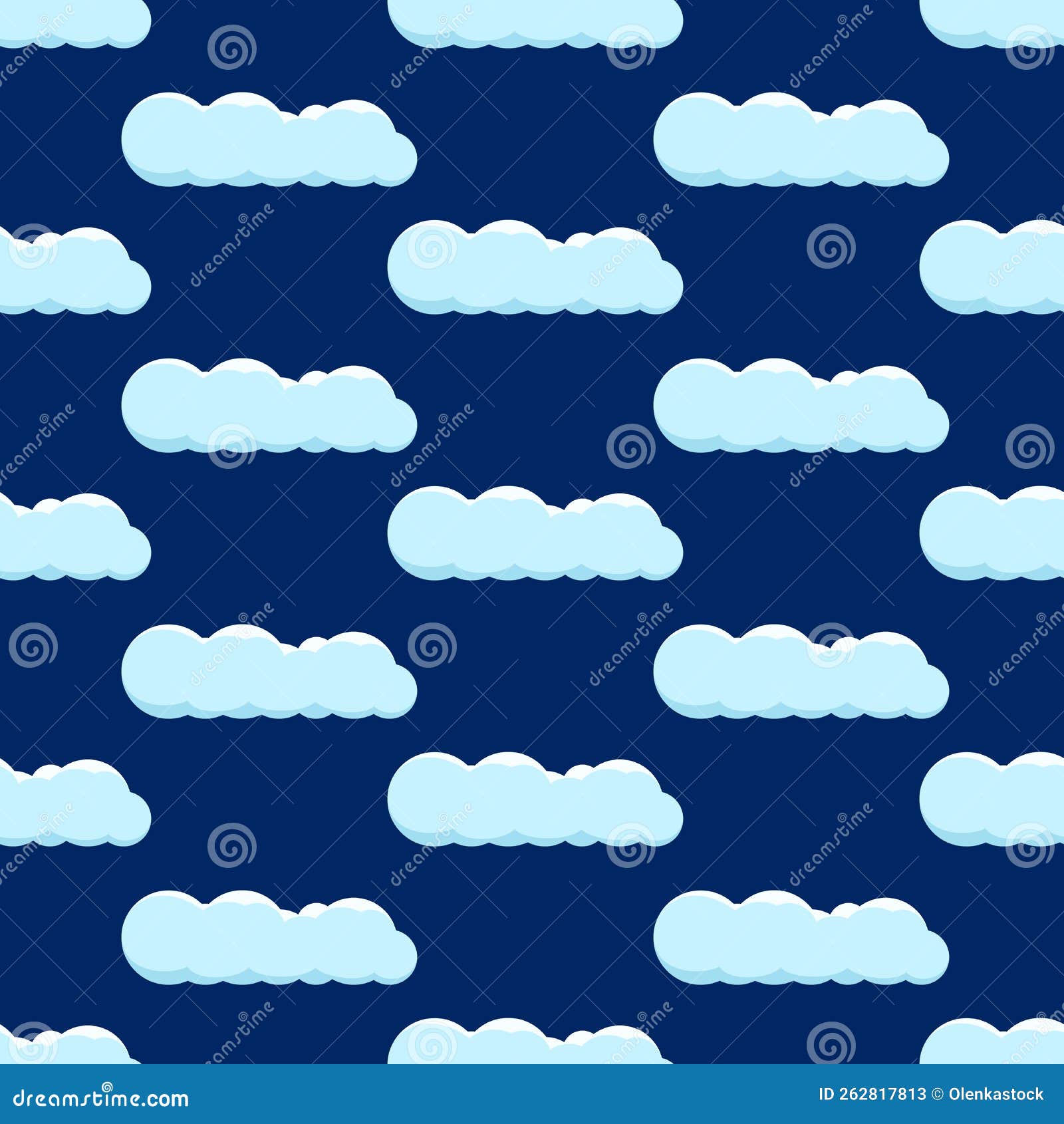 Seamless Background with Clouds Stock Vector - Illustration of vector ...