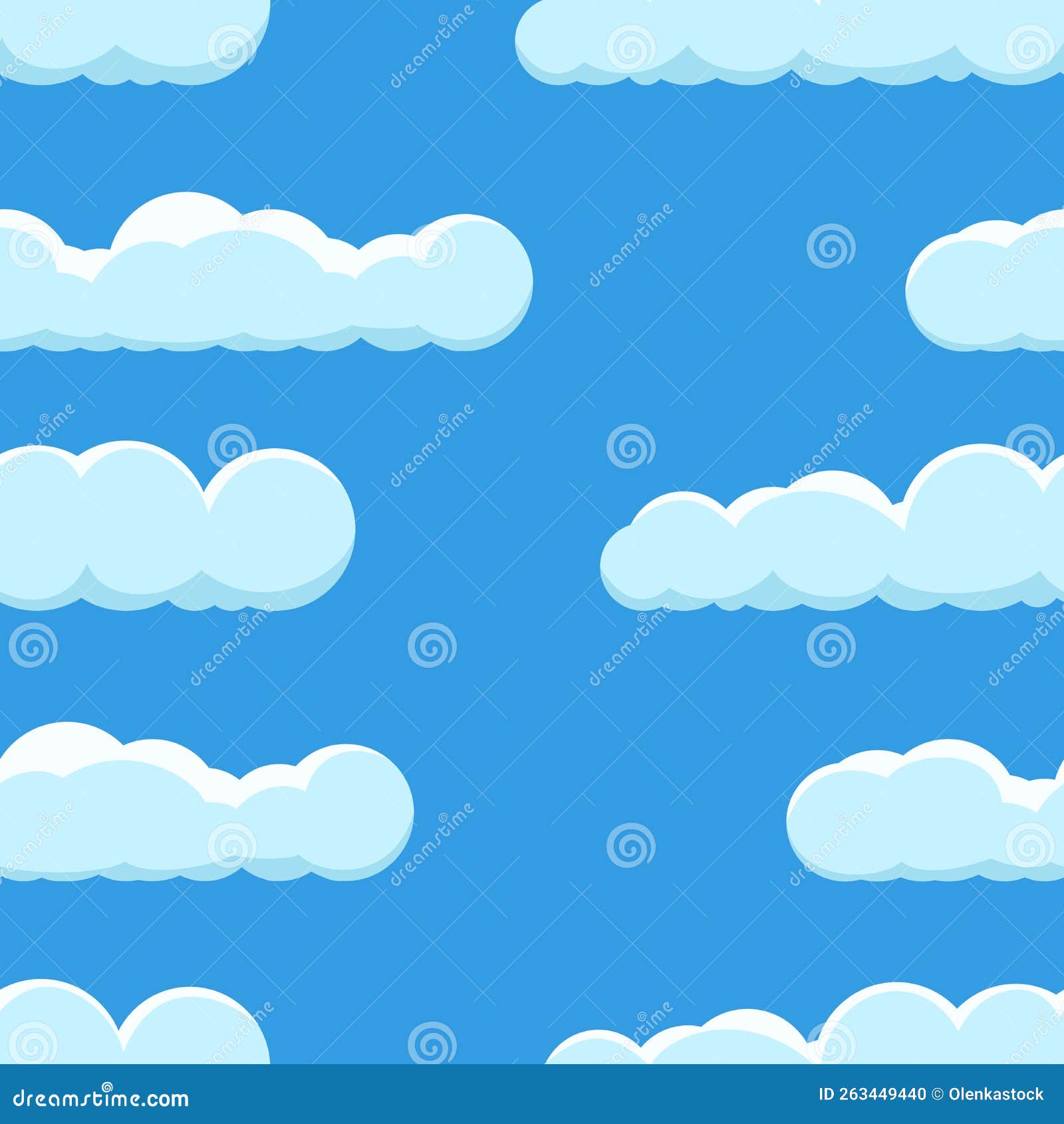 Seamless Background with Clouds Stock Vector - Illustration of print ...
