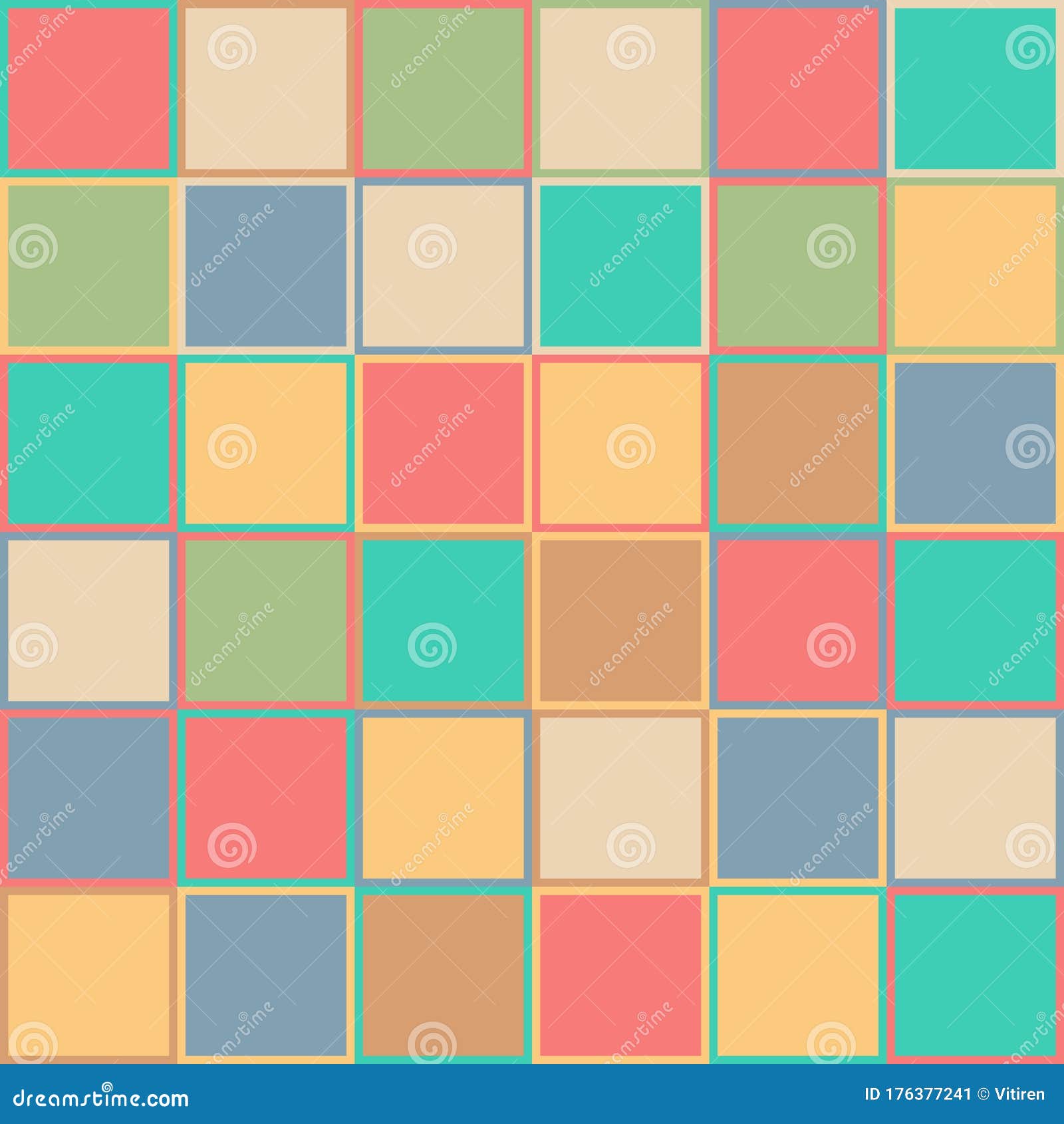 Seamless Background with Colored Squares Stock Vector - Illustration of ...