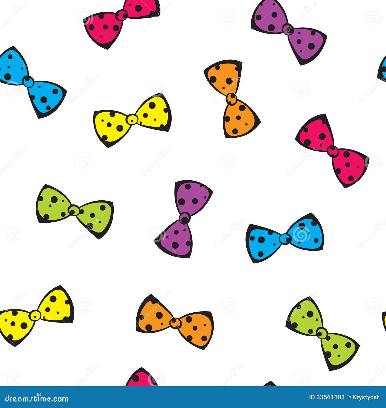 Seamless Background with Colorful Bows Stock Vector - Illustration of ...