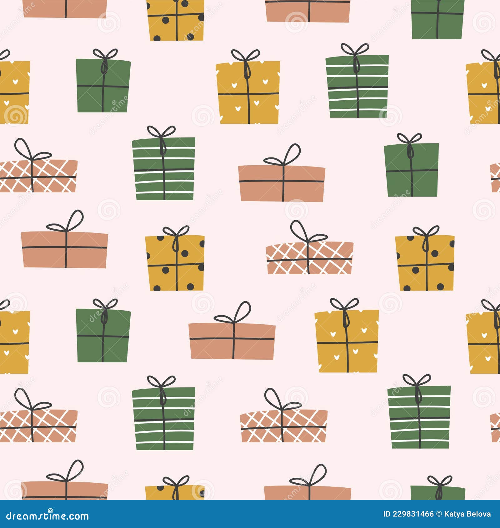 Seamless Background. Colorful Boxes for Gifts Stock Vector ...