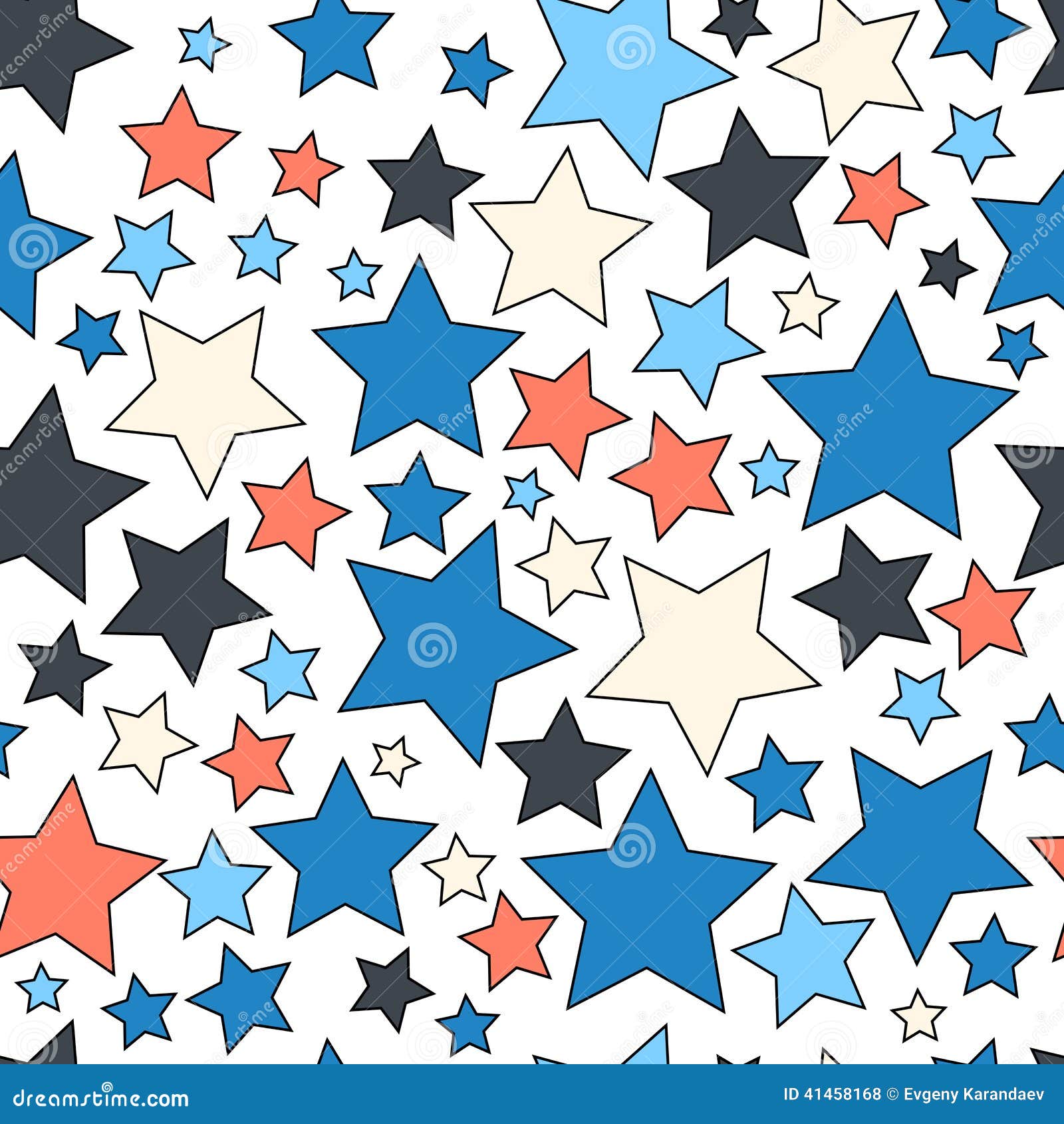Seamless Background with Colorful Stars Stock Vector - Illustration of ...
