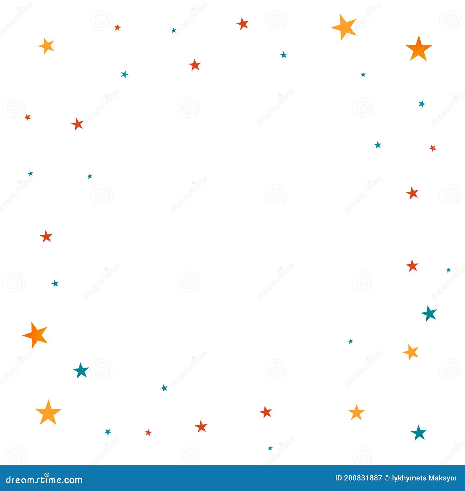 Seamless Background with Colorful Stars on White, Stock Vector Stock ...