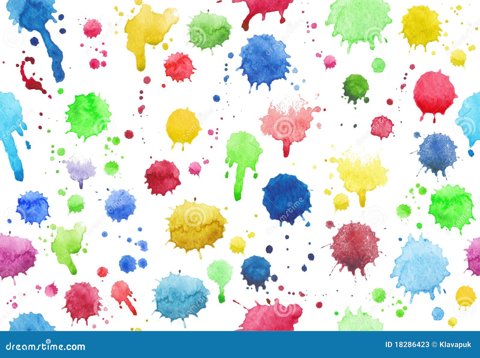 Seamless Background of Colour Drops Stock Illustration - Illustration ...