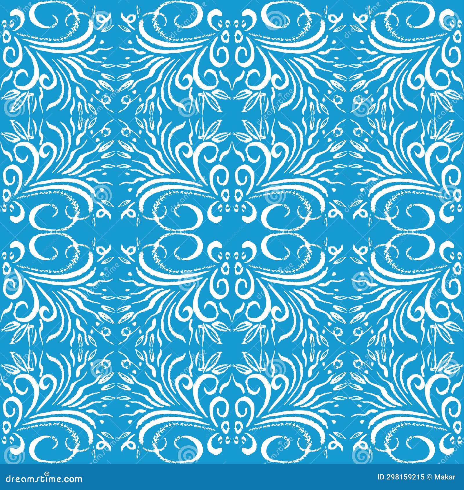 Seamless Background of Contour Hand Drawings Decorative Textured Design ...