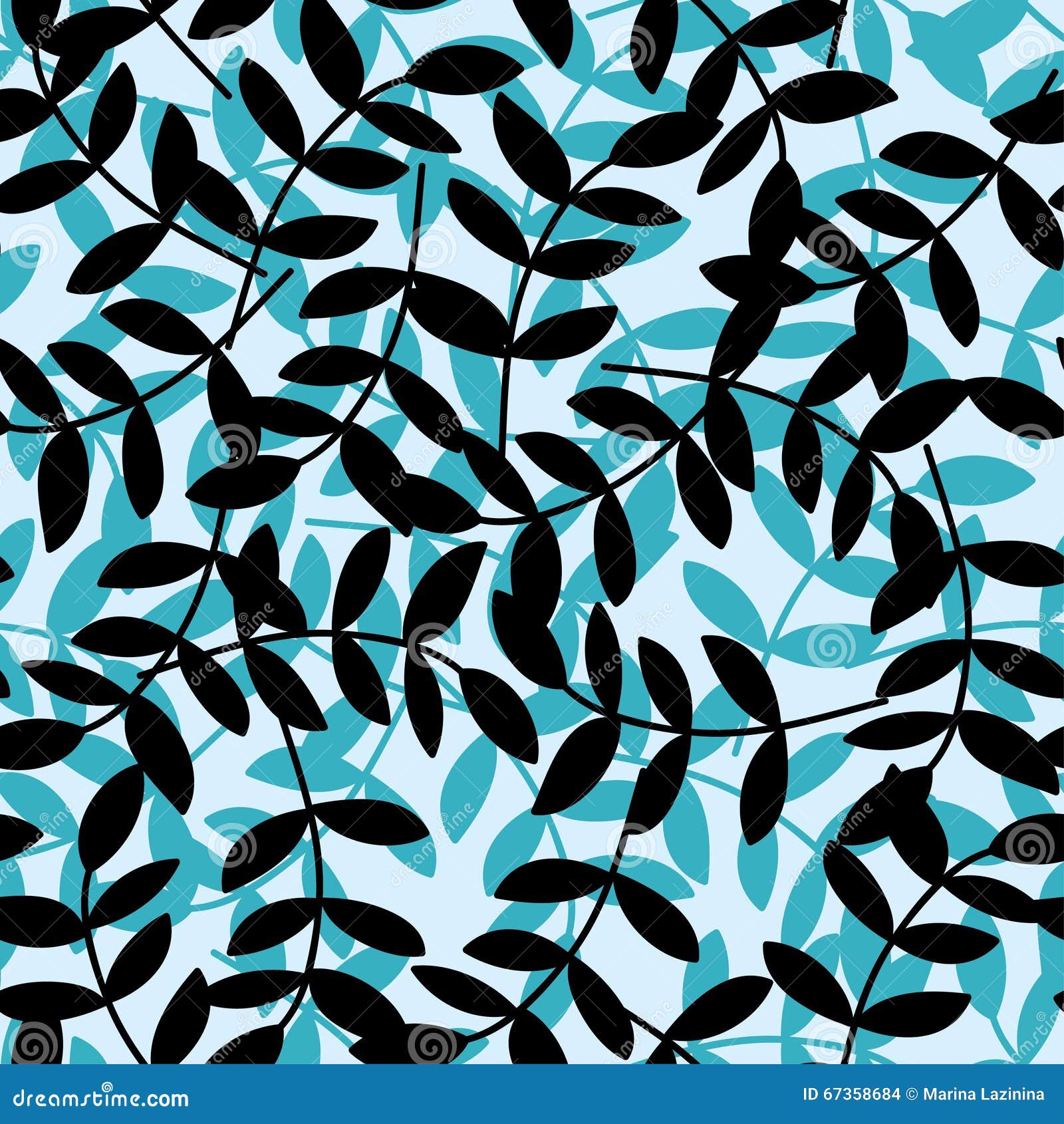 Seamless Background with Decorative Leaves. Print. Cloth Design ...