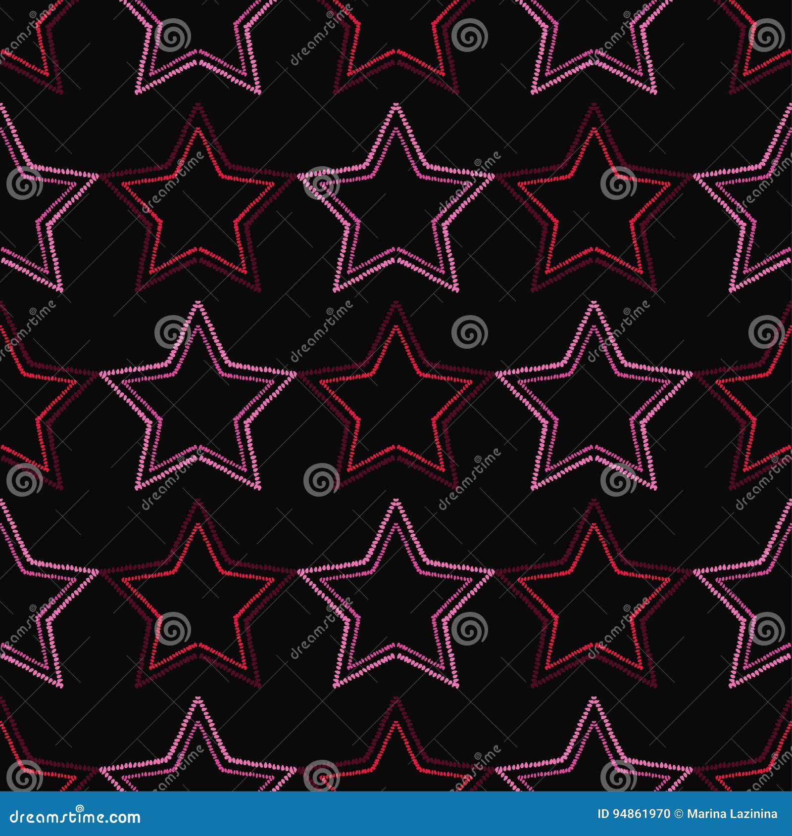 Seamless Background with Decorative Stars. Dotted Stars Stock ...
