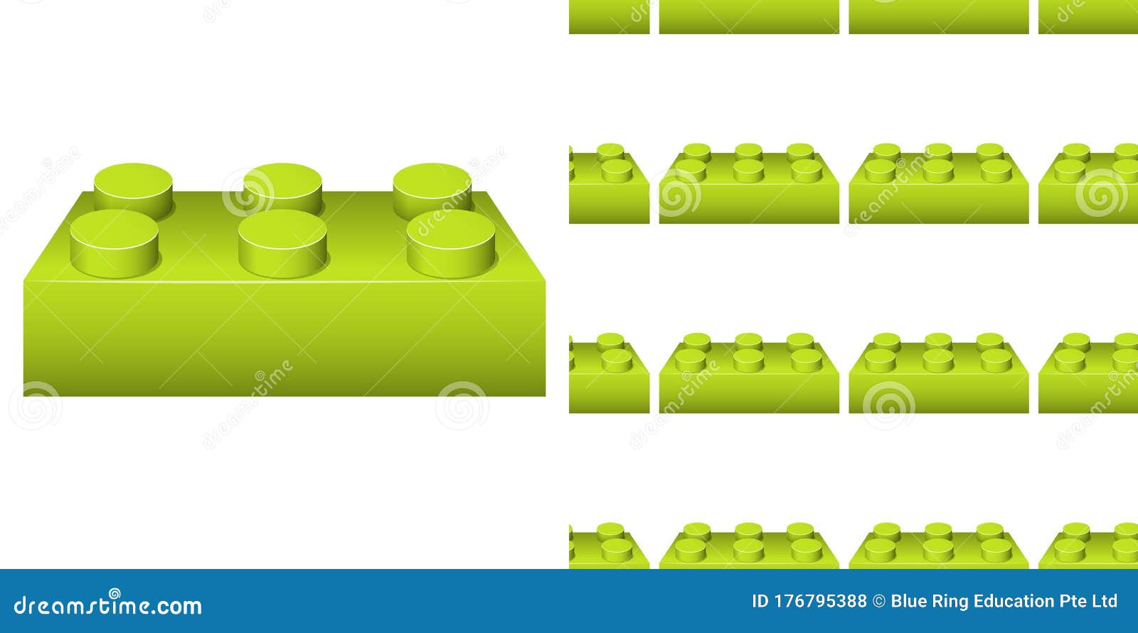 Seamless Background Design with Many Green Blocks Stock Vector ...