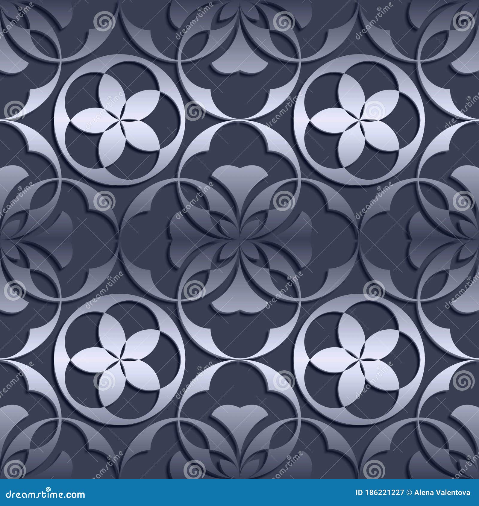 Seamless Background with Die-cut Repeating Shapes. Regular Combined ...