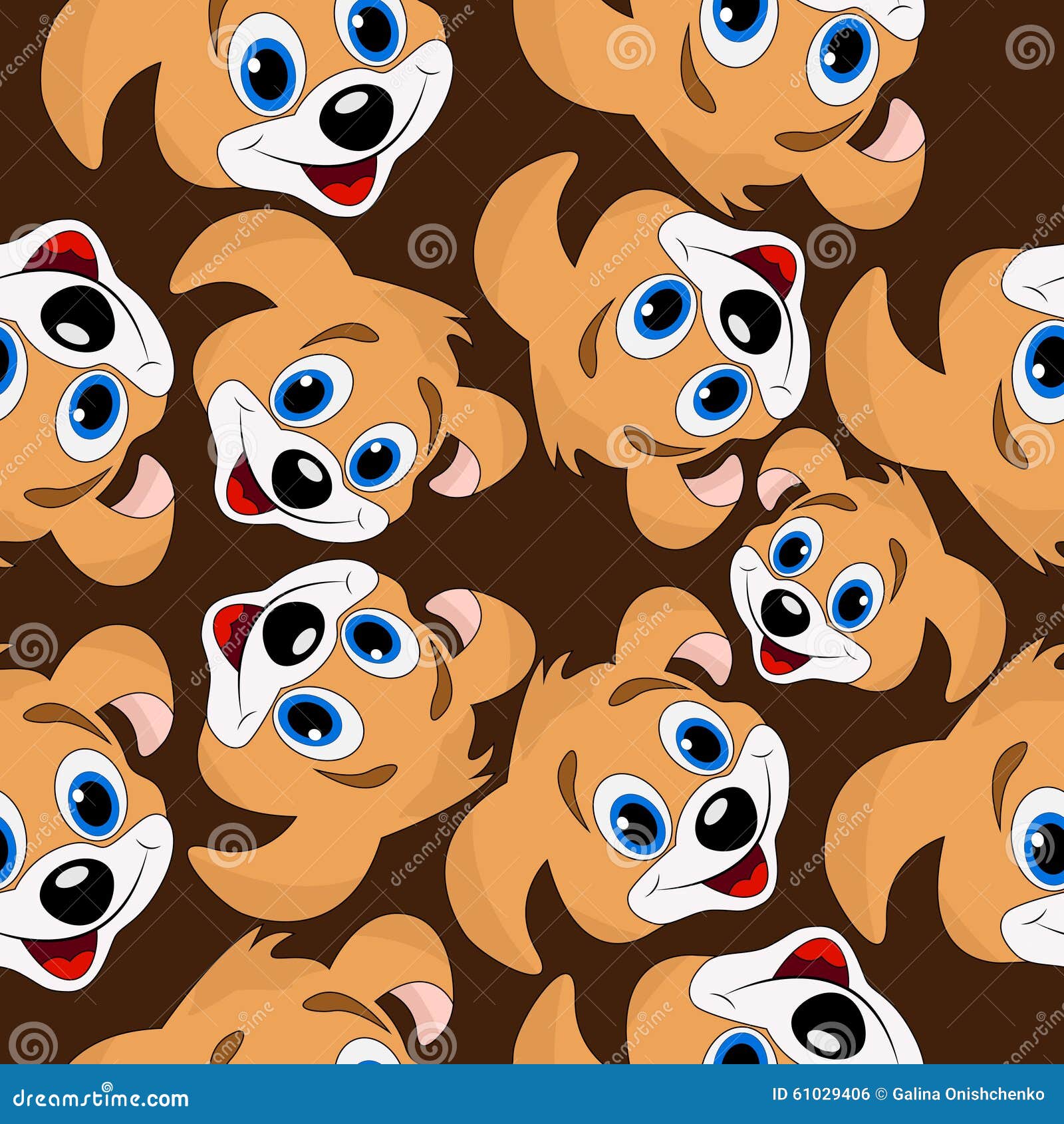 Seamless Background with Dogs Stock Vector - Illustration of abstract ...