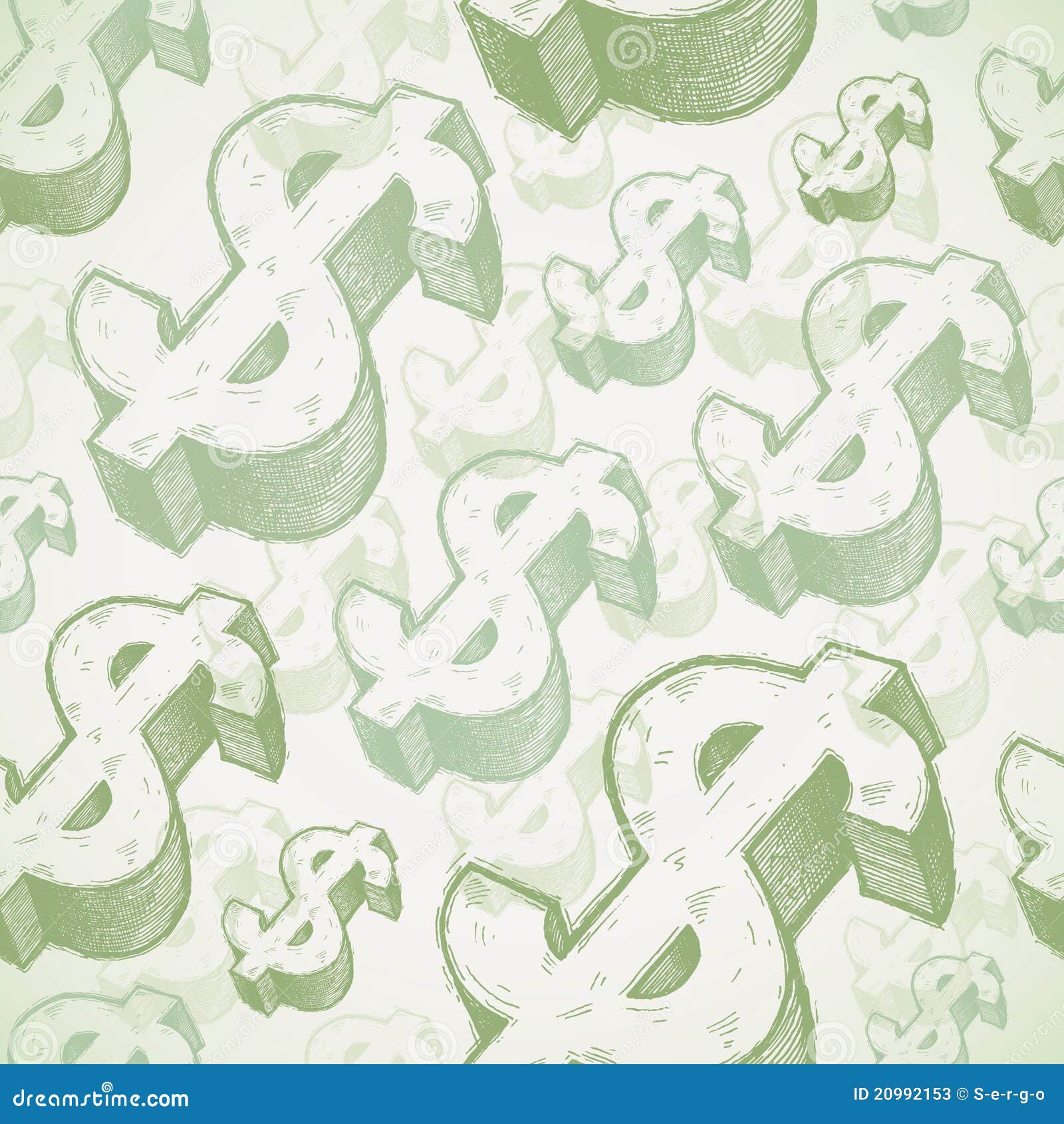 Seamless Background with Dollar Signs Stock Vector - Illustration of ...