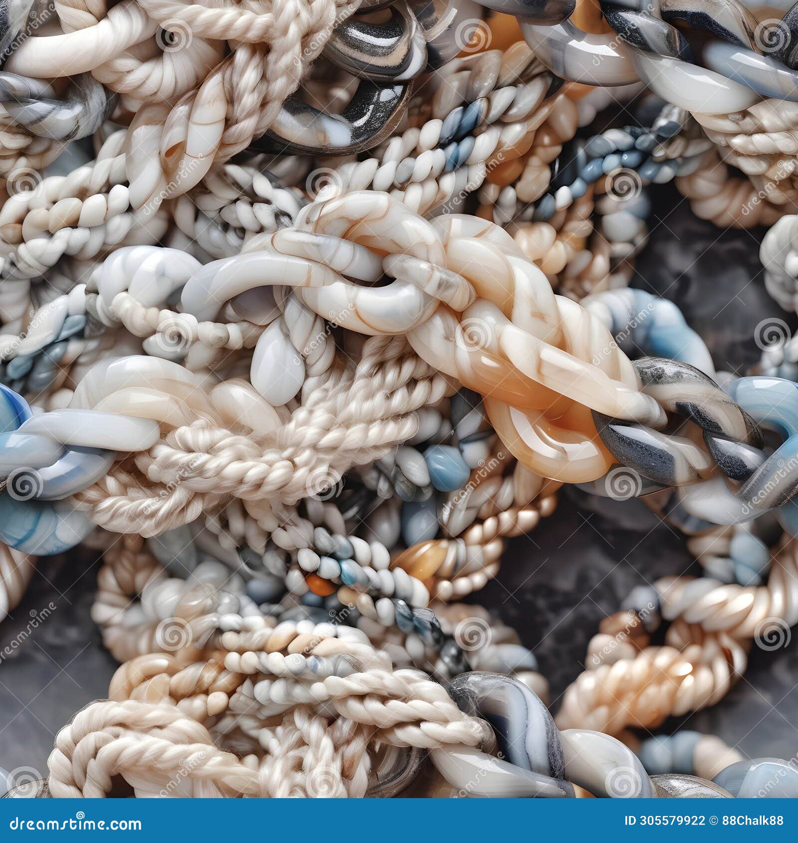 Seamless Background Macrame, Ropes, Knots. Seamless Pattern Connecting ...