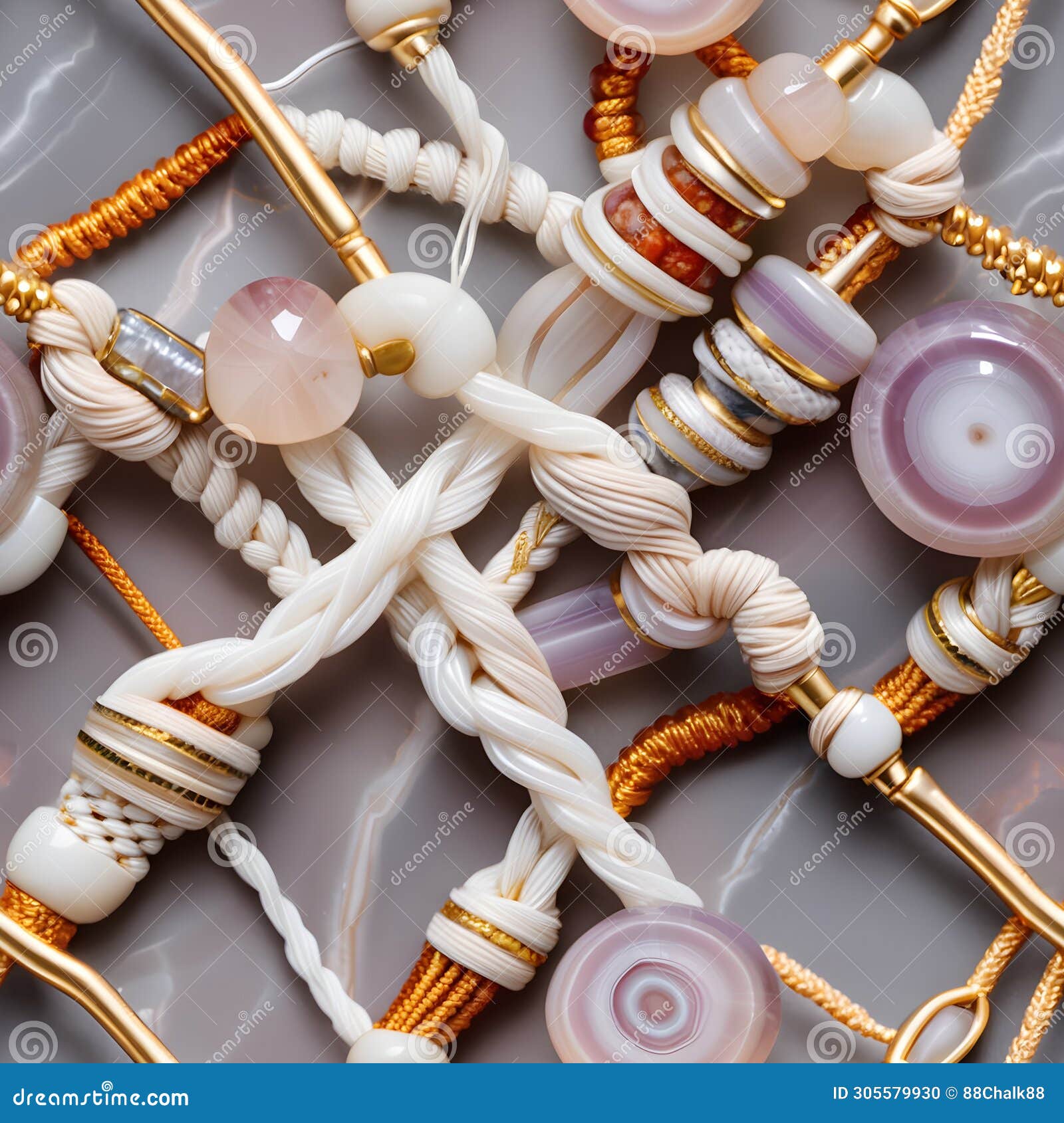 Seamless Background Macrame, Ropes, Knots. Seamless Pattern Connecting ...