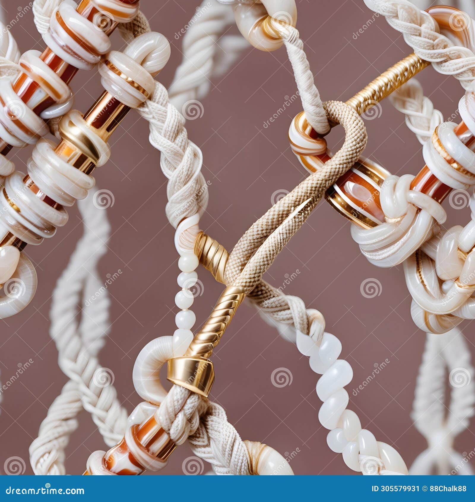 Seamless Background Macrame, Ropes, Knots. Seamless Pattern Connecting ...
