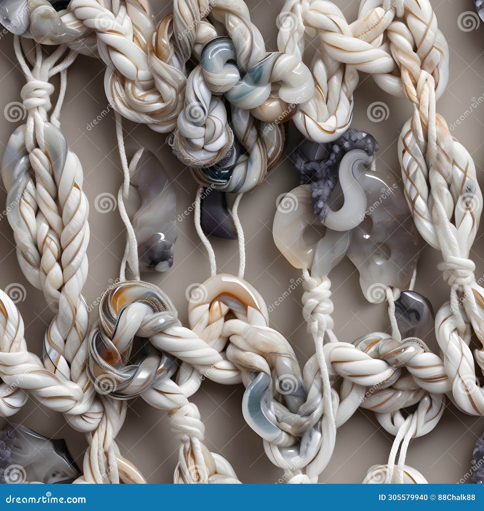 Seamless Background Macrame, Ropes, Knots. Seamless Pattern Connecting ...