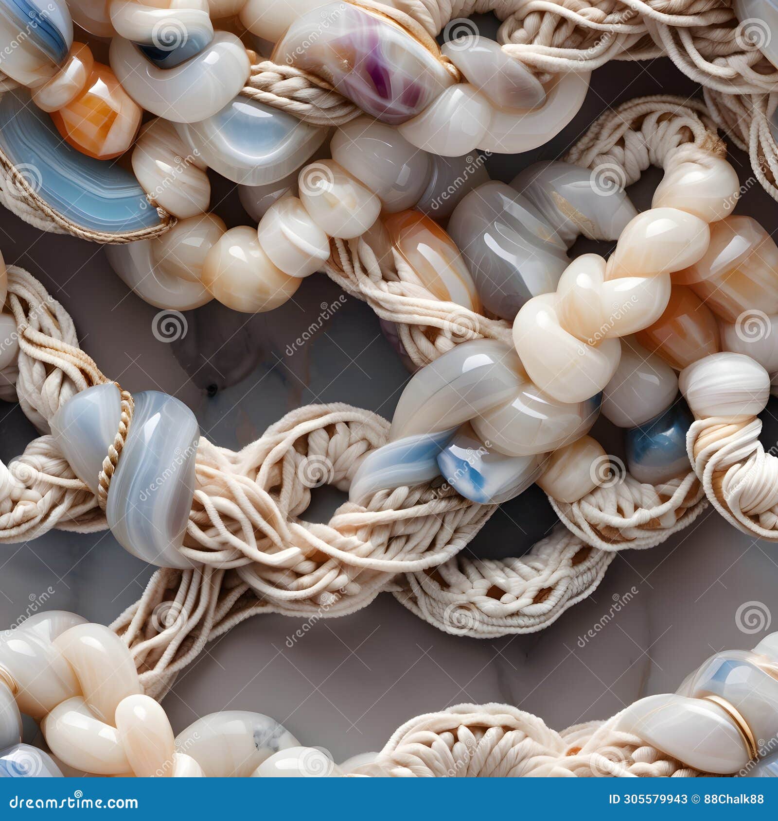 Seamless Background Macrame, Ropes, Knots. Seamless Pattern Connecting ...