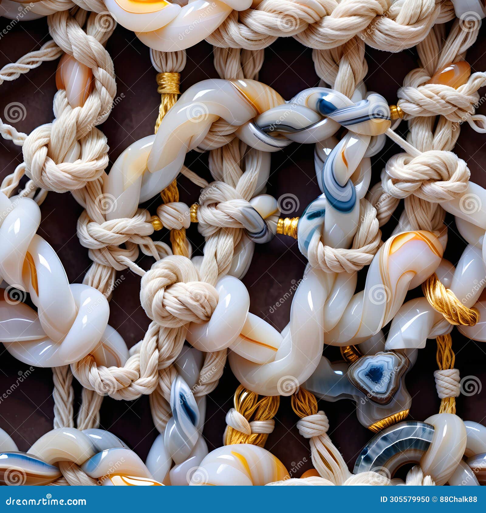 Seamless Background Macrame, Ropes, Knots. Seamless Pattern Connecting ...