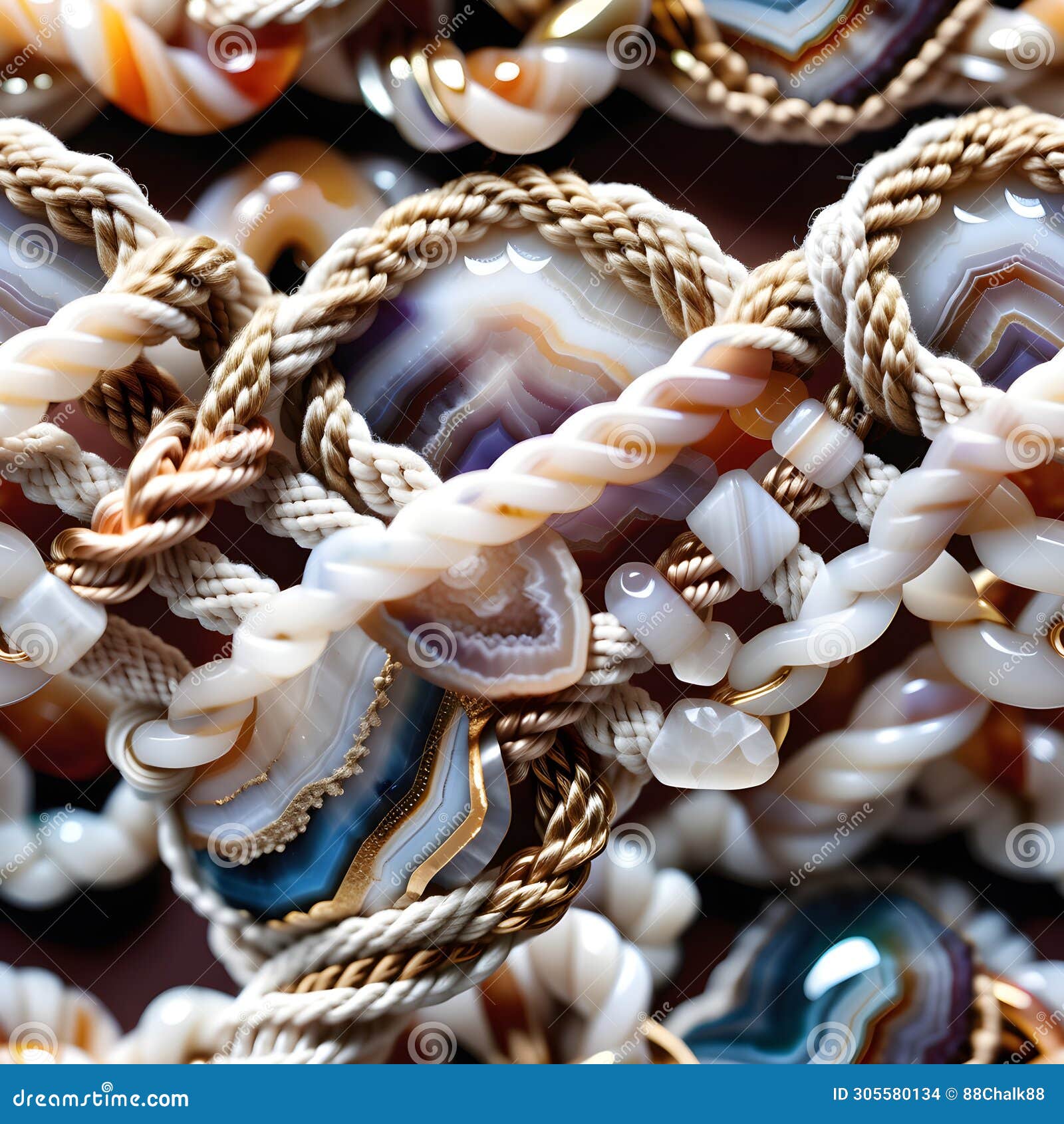 Seamless Background Macrame, Ropes, Knots. Seamless Pattern Connecting ...