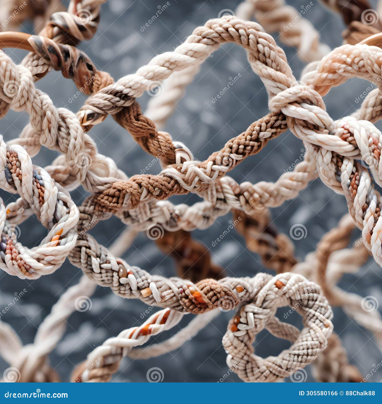 Seamless Background Macrame, Ropes, Knots. Seamless Pattern Connecting ...