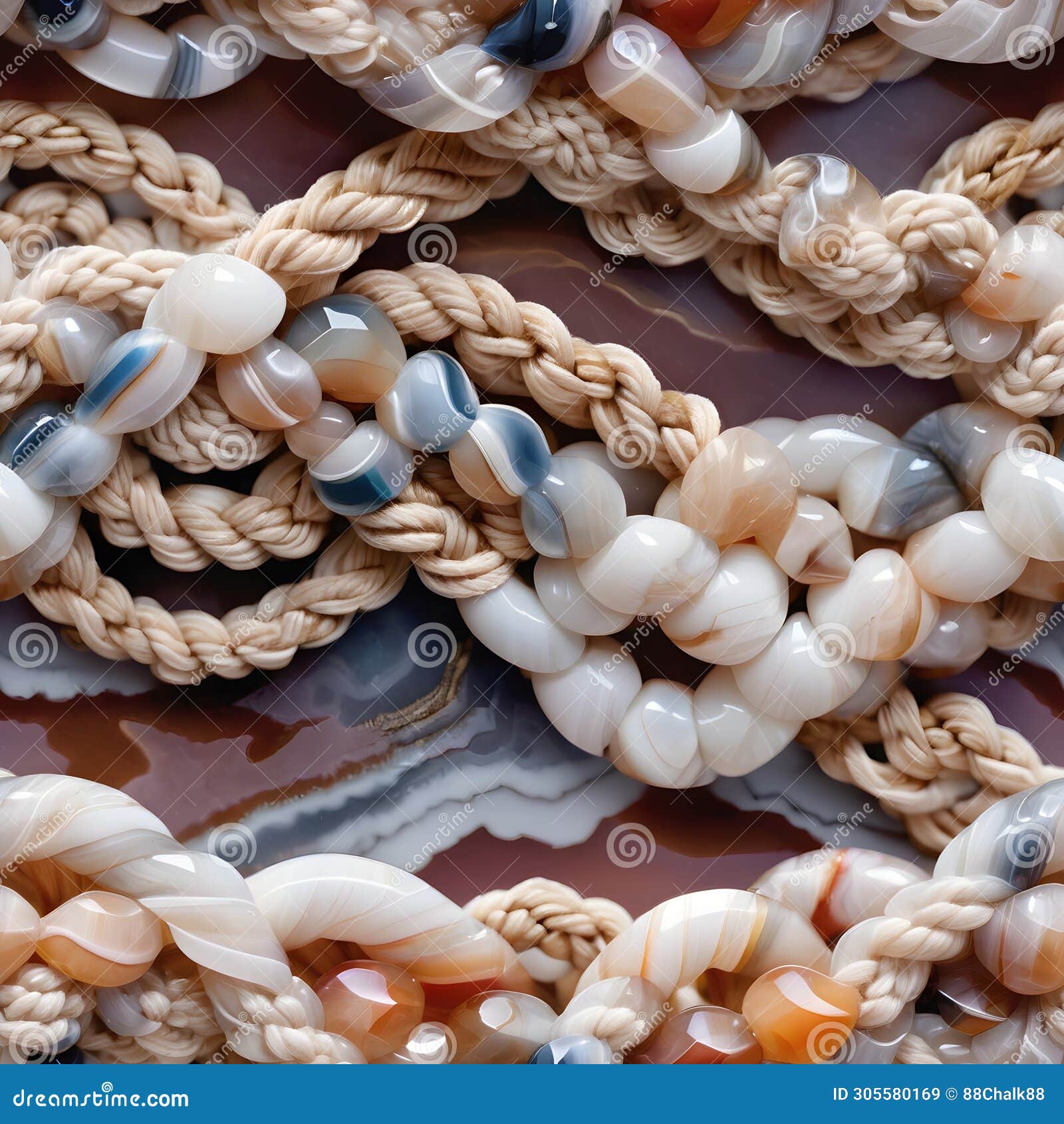 Seamless Background Macrame, Ropes, Knots. Seamless Pattern Connecting ...