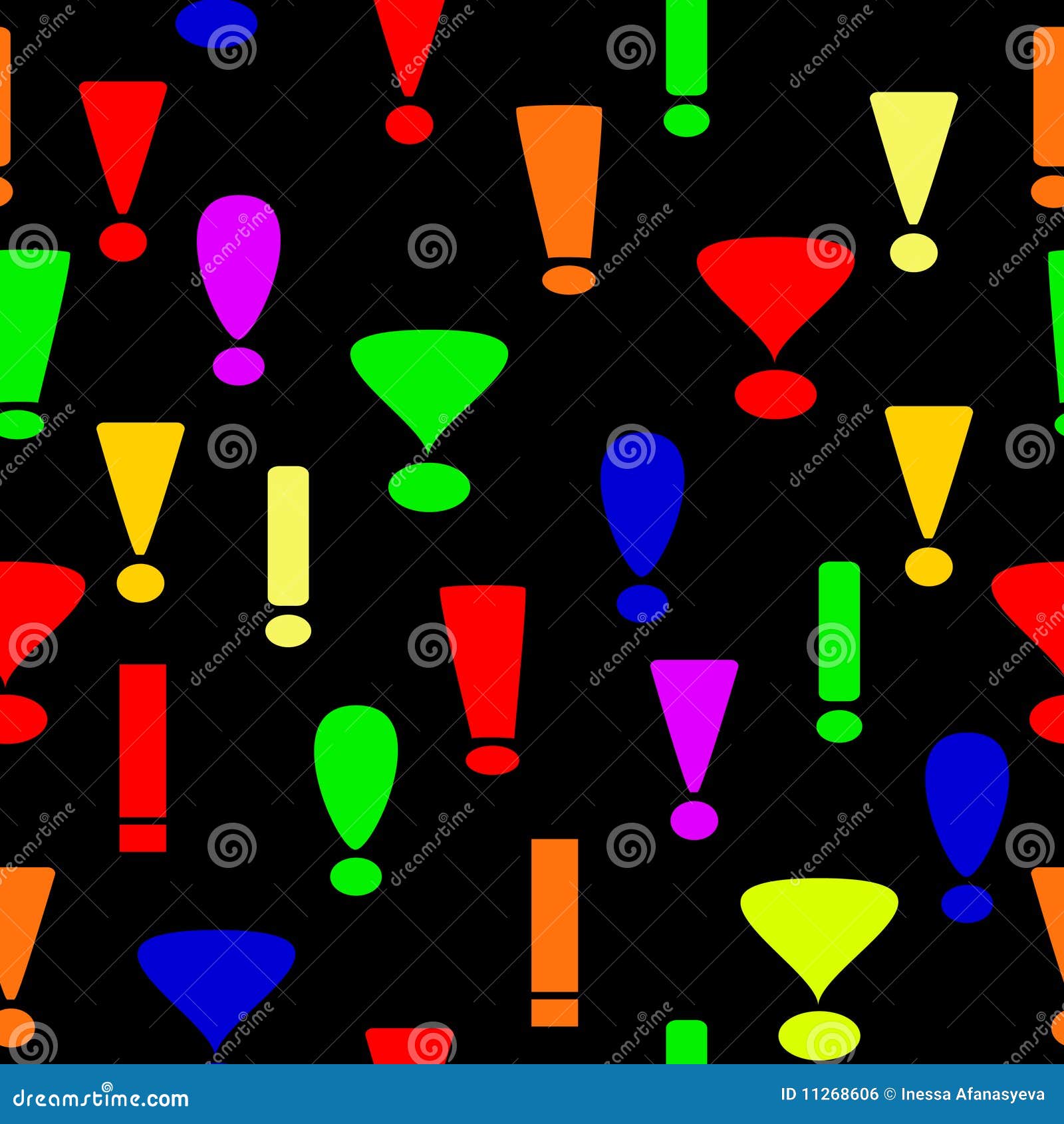 Seamless Background from Exclamation Marks Stock Vector - Illustration ...